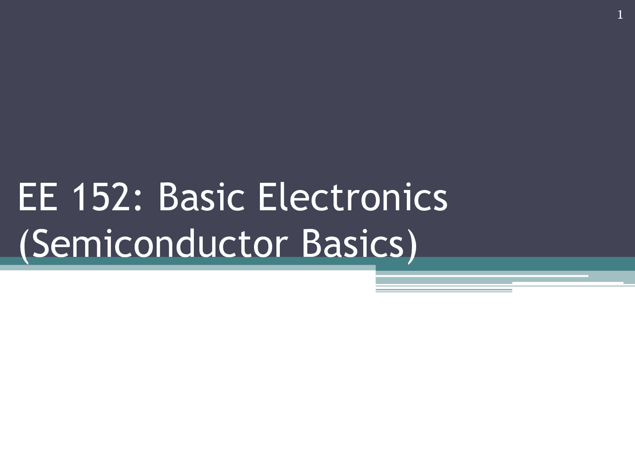 Basic Electronics And Its Introduction To Semiconductor Devices Docsity