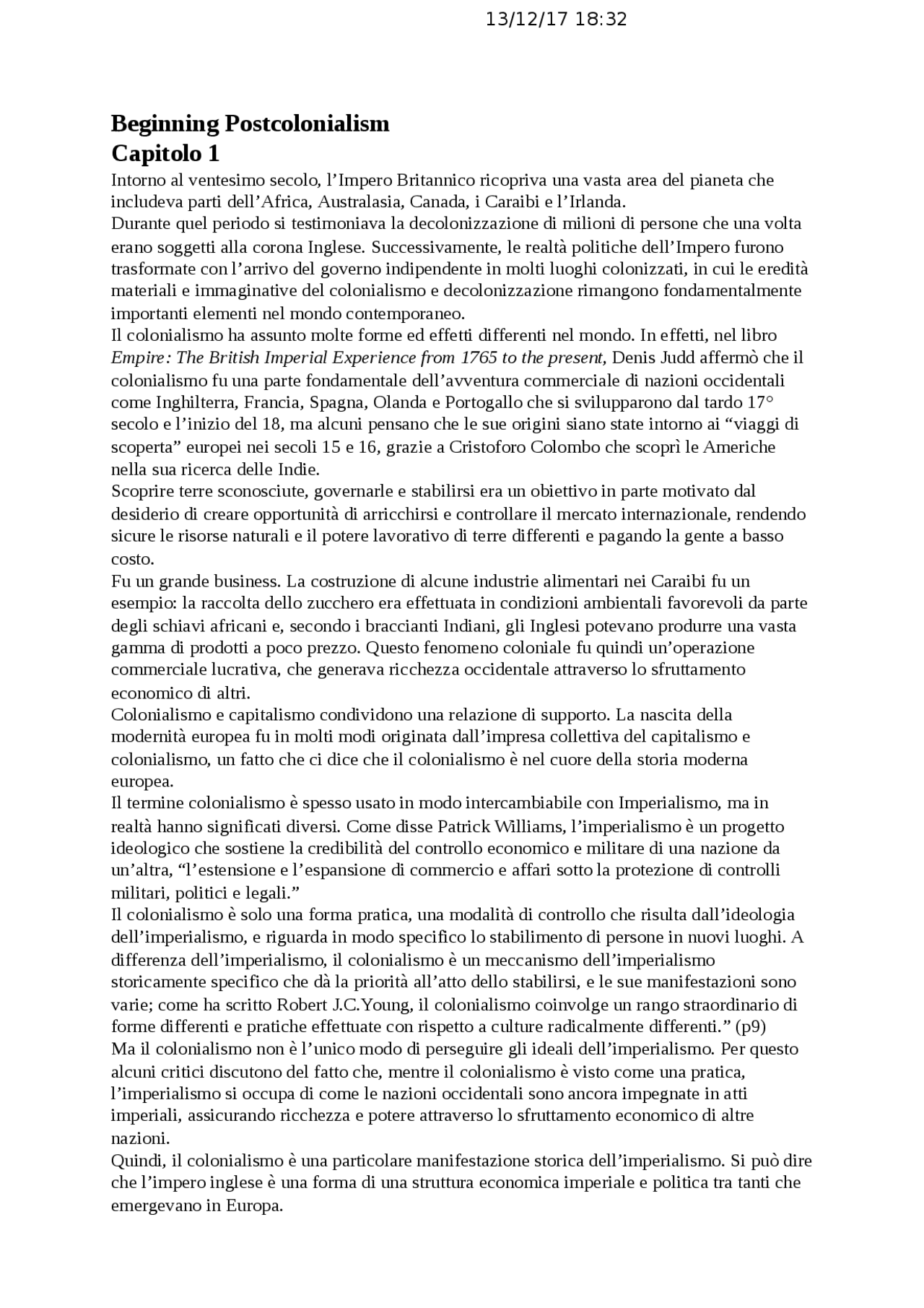 Mcleod Beginning Postcolonialism Docsity