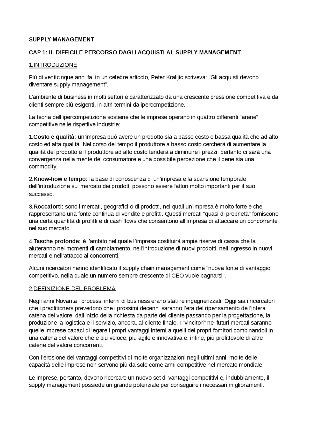 Gestione Della Produzione Docsity