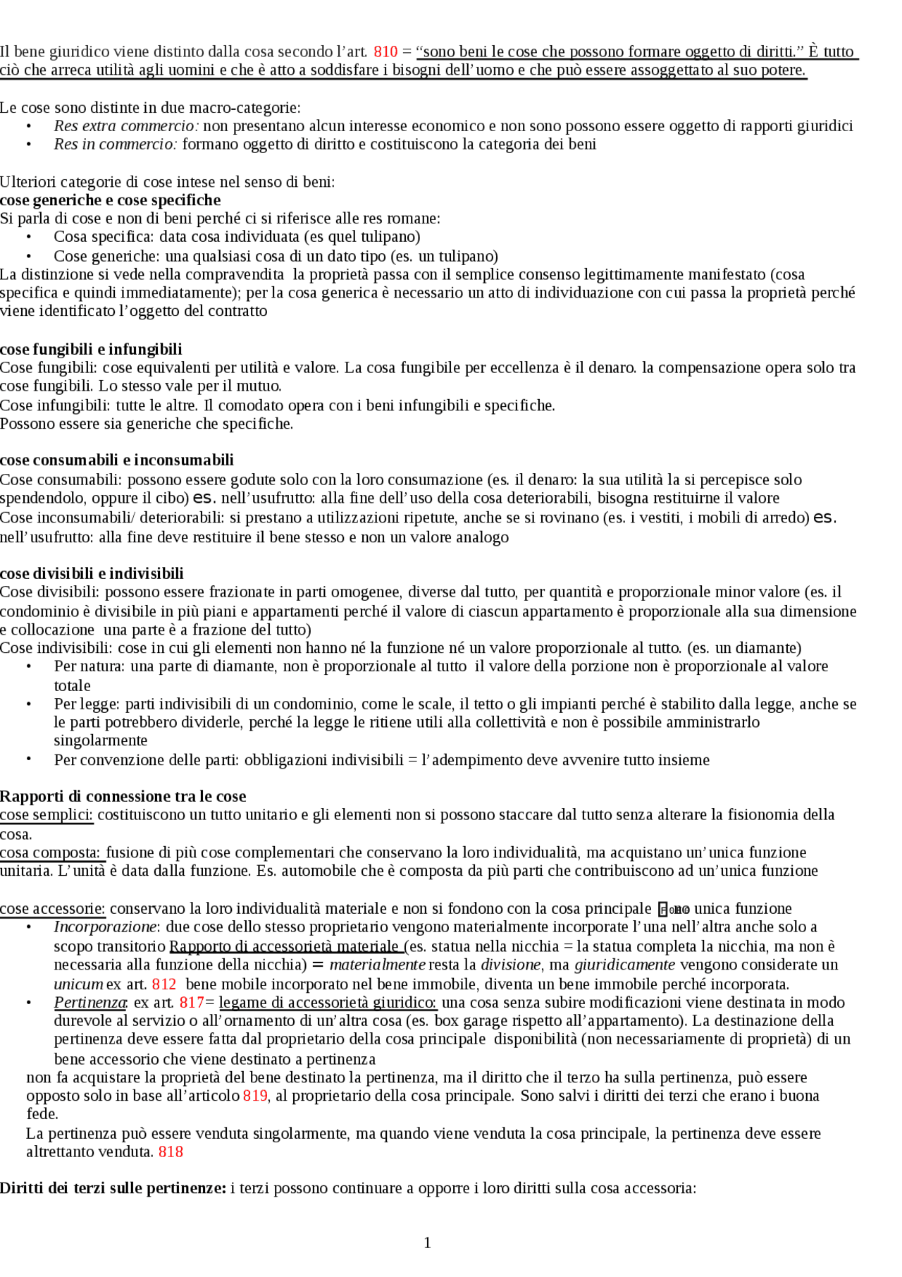 Diritti Reali Riassunto Docsity