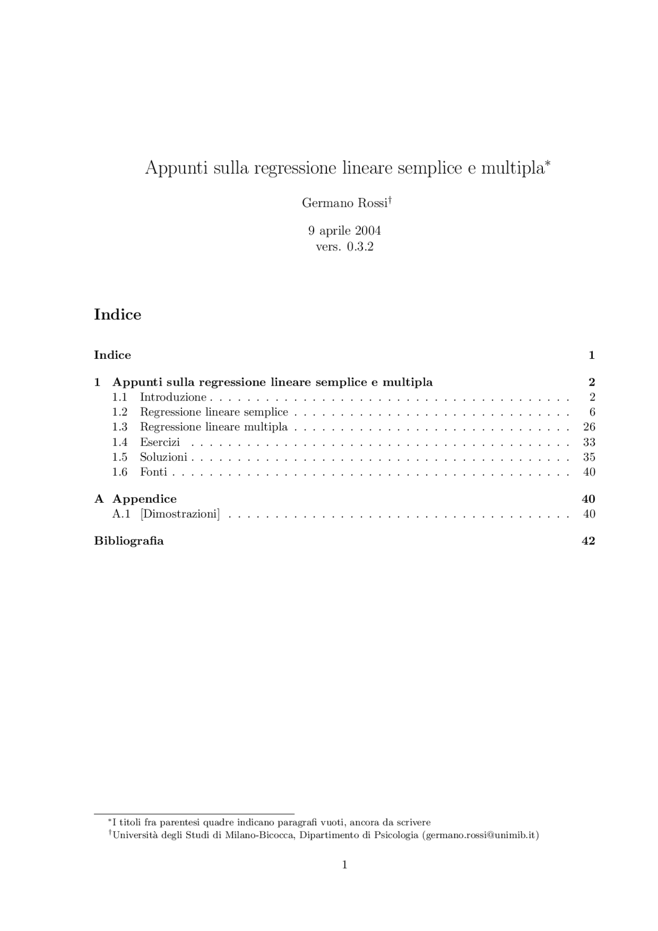 Regressione Lineare Semplice E Multipla Docsity