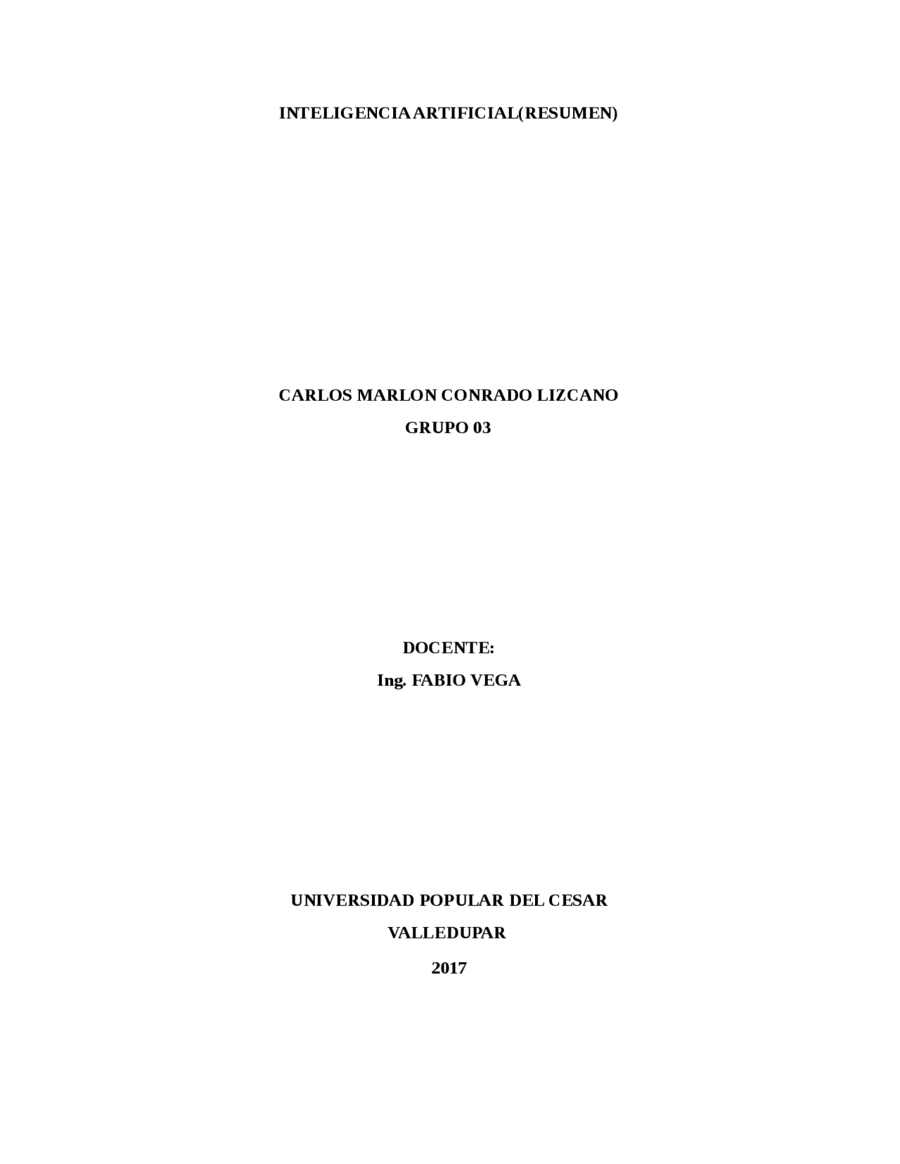 Inteligencia Artificial Docsity