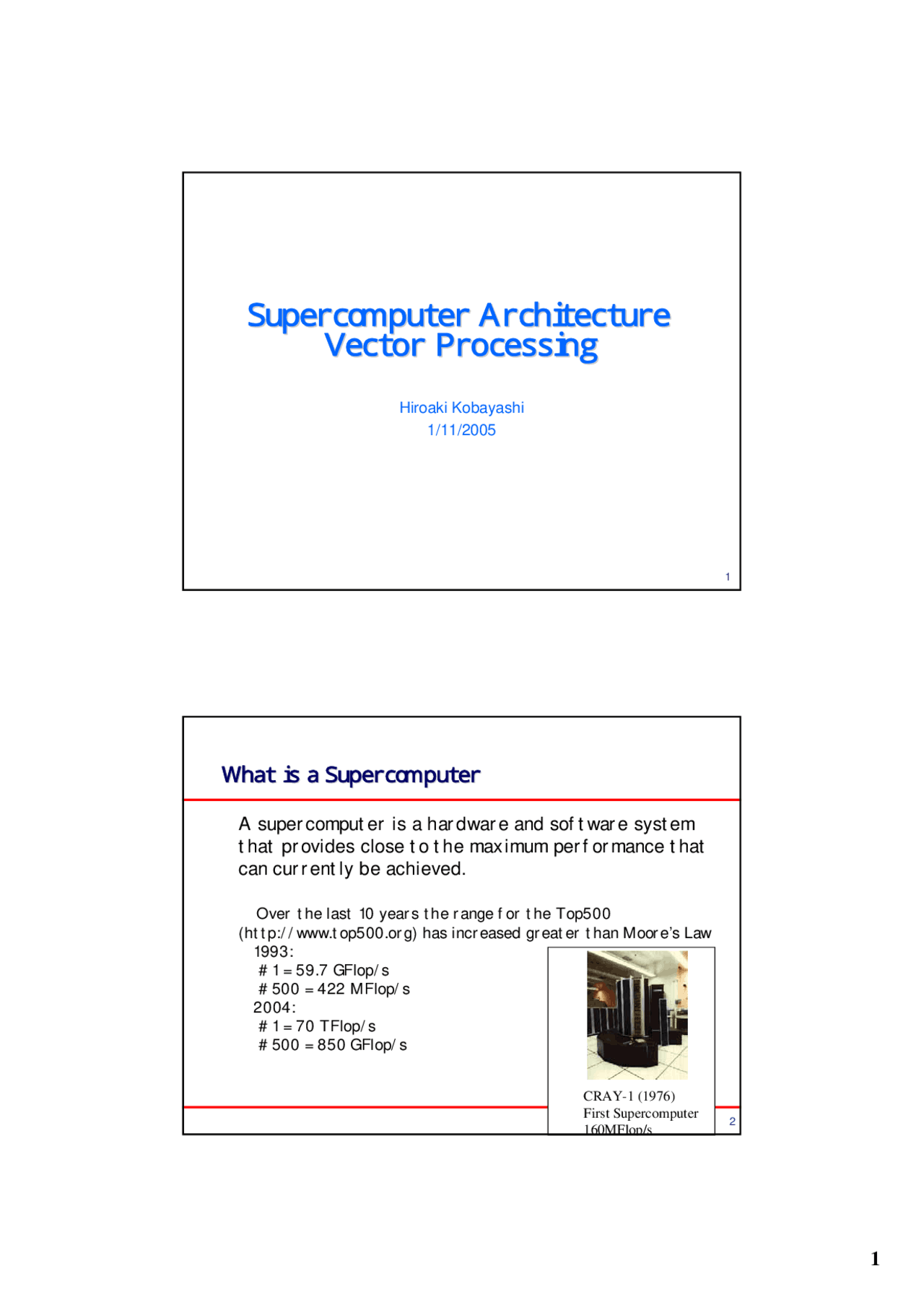 Lecture Note On Vector Processor Docsity