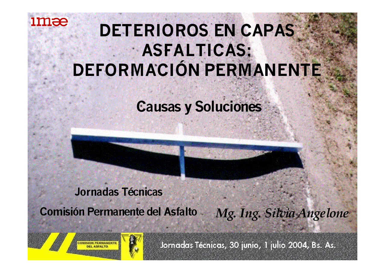 Ahuellamiento en pavimentos flexibles - Docsity