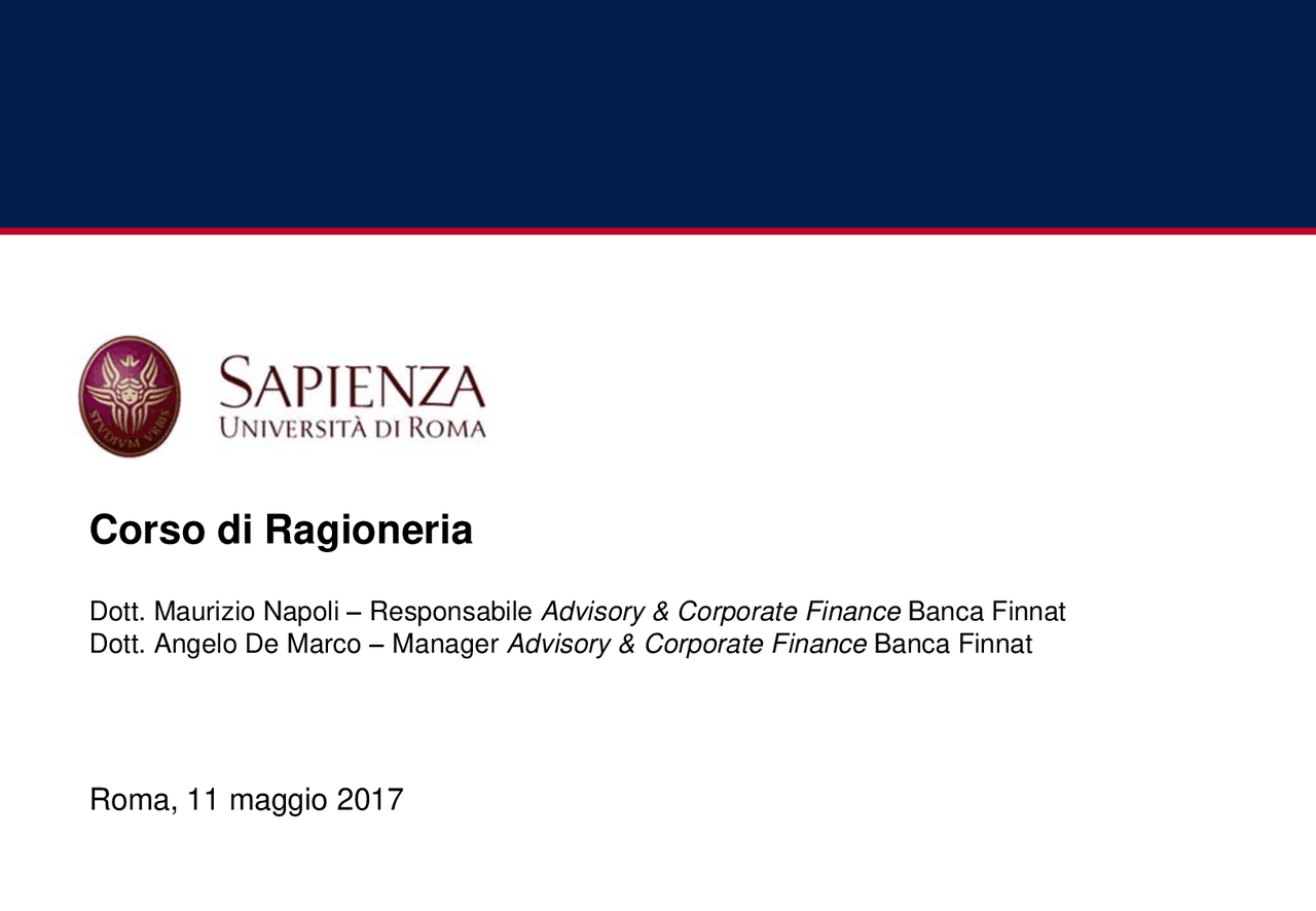 Analisi Bilancio Per Indici Docsity