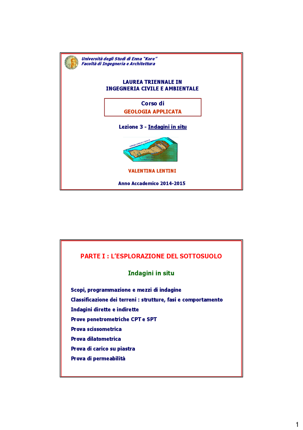 Geologia Applicata Docsity