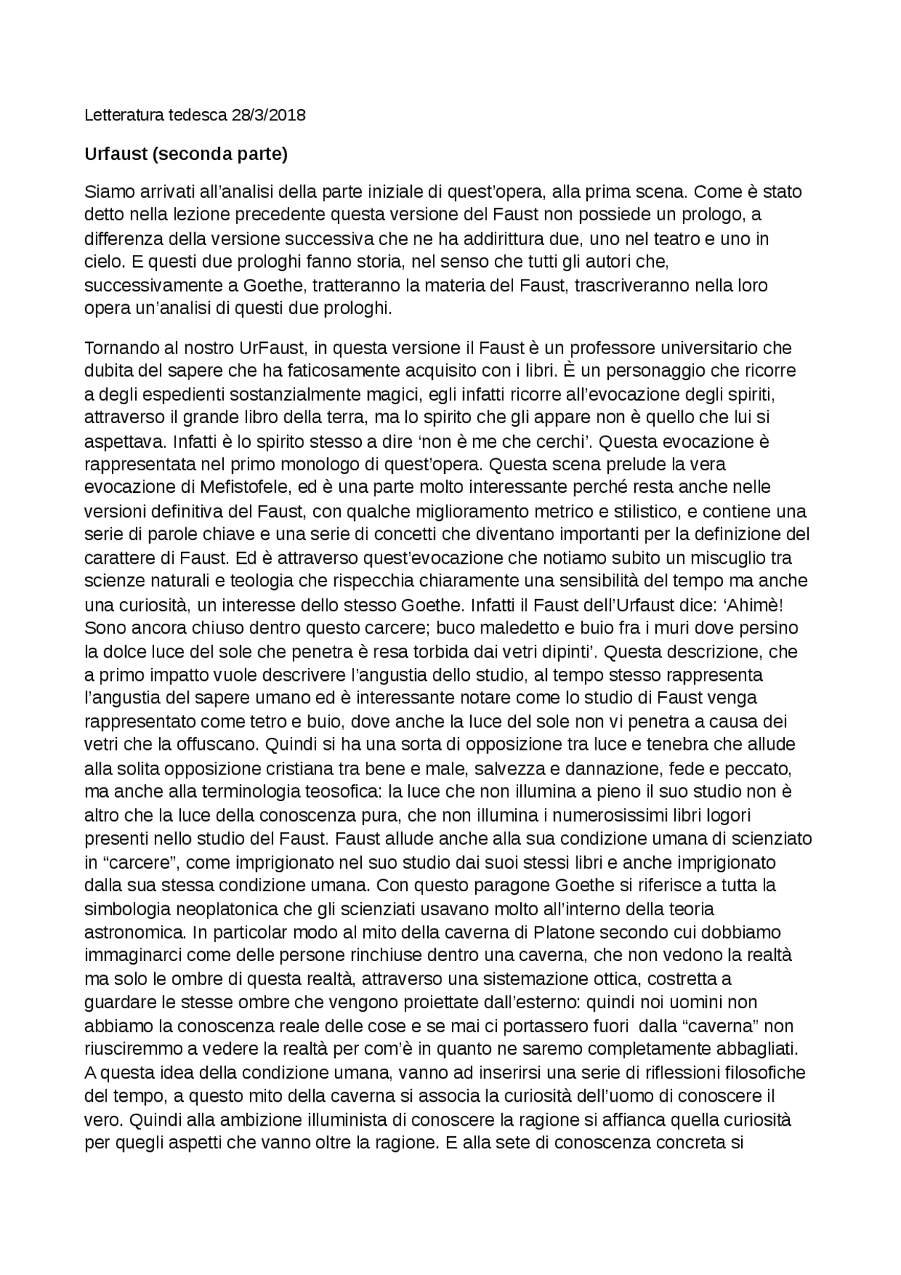 Letteratura Tedesca Docsity