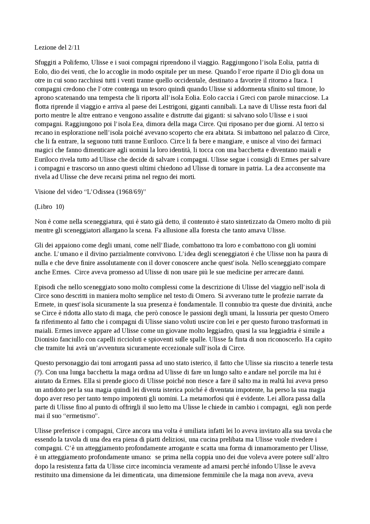 Sbobinatura 5 Lezione Docsity