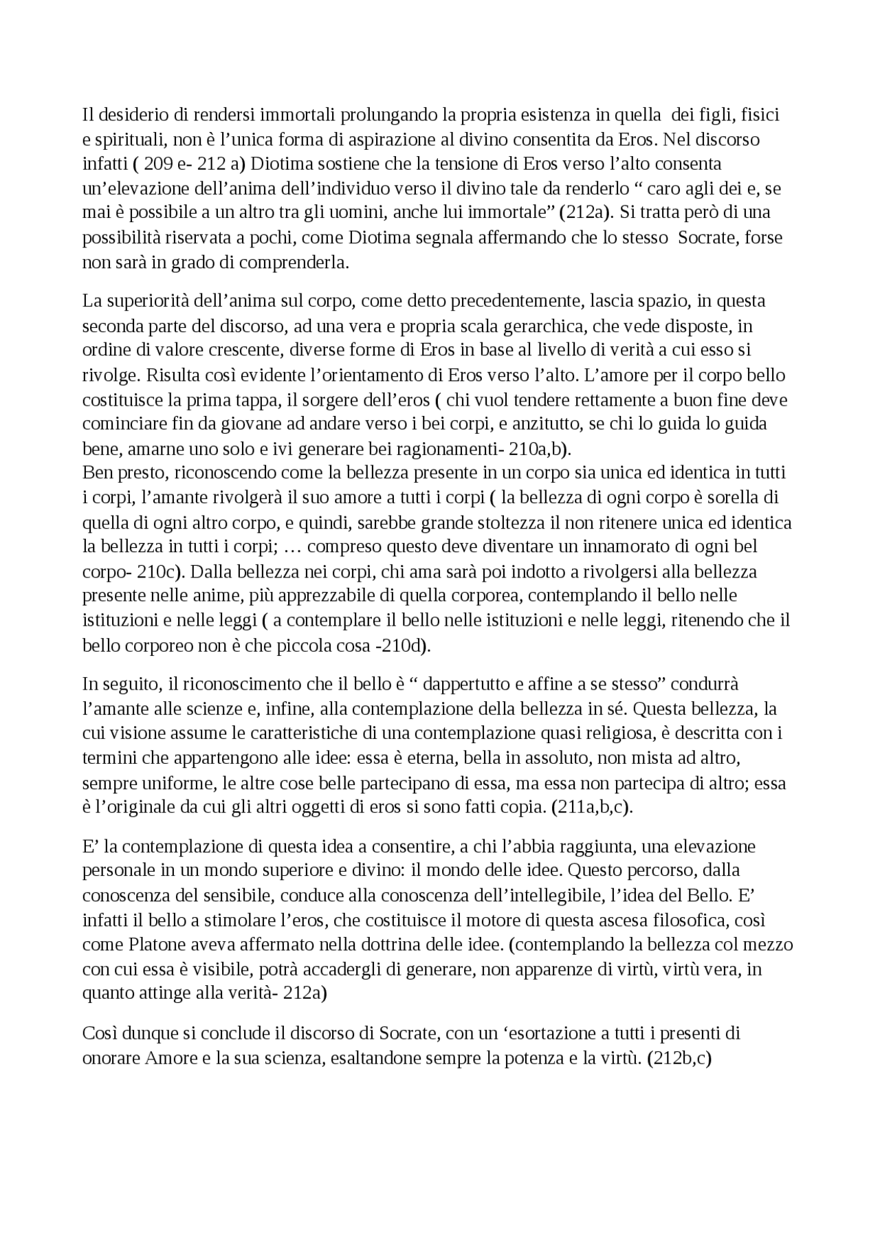 Simposio Il Discorso Di Socrate Docsity