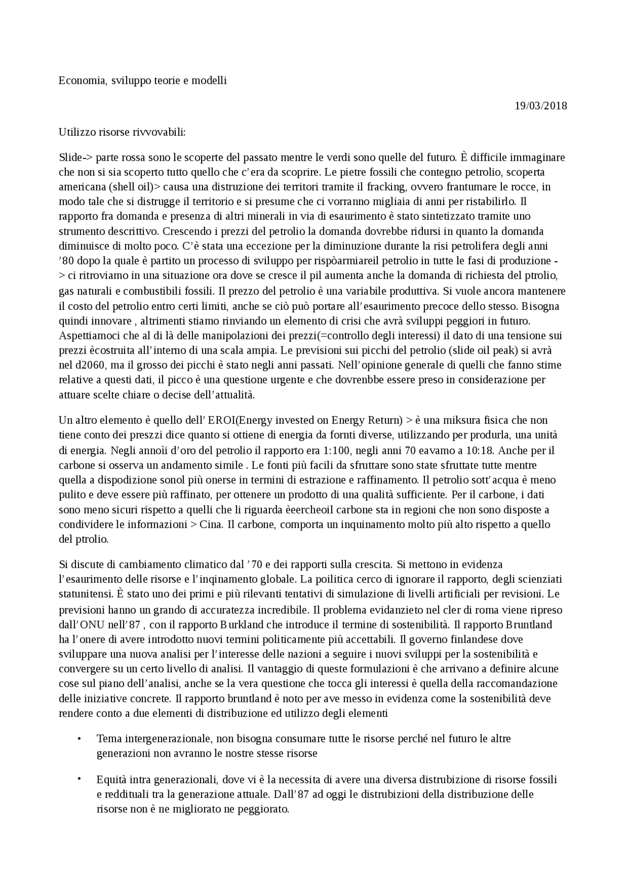 Sviluppo Economico Burlando Docsity