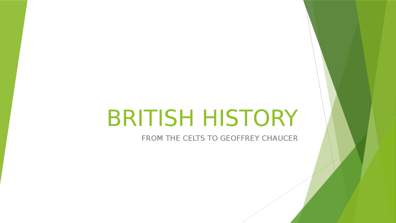 British History Power Point Docsity