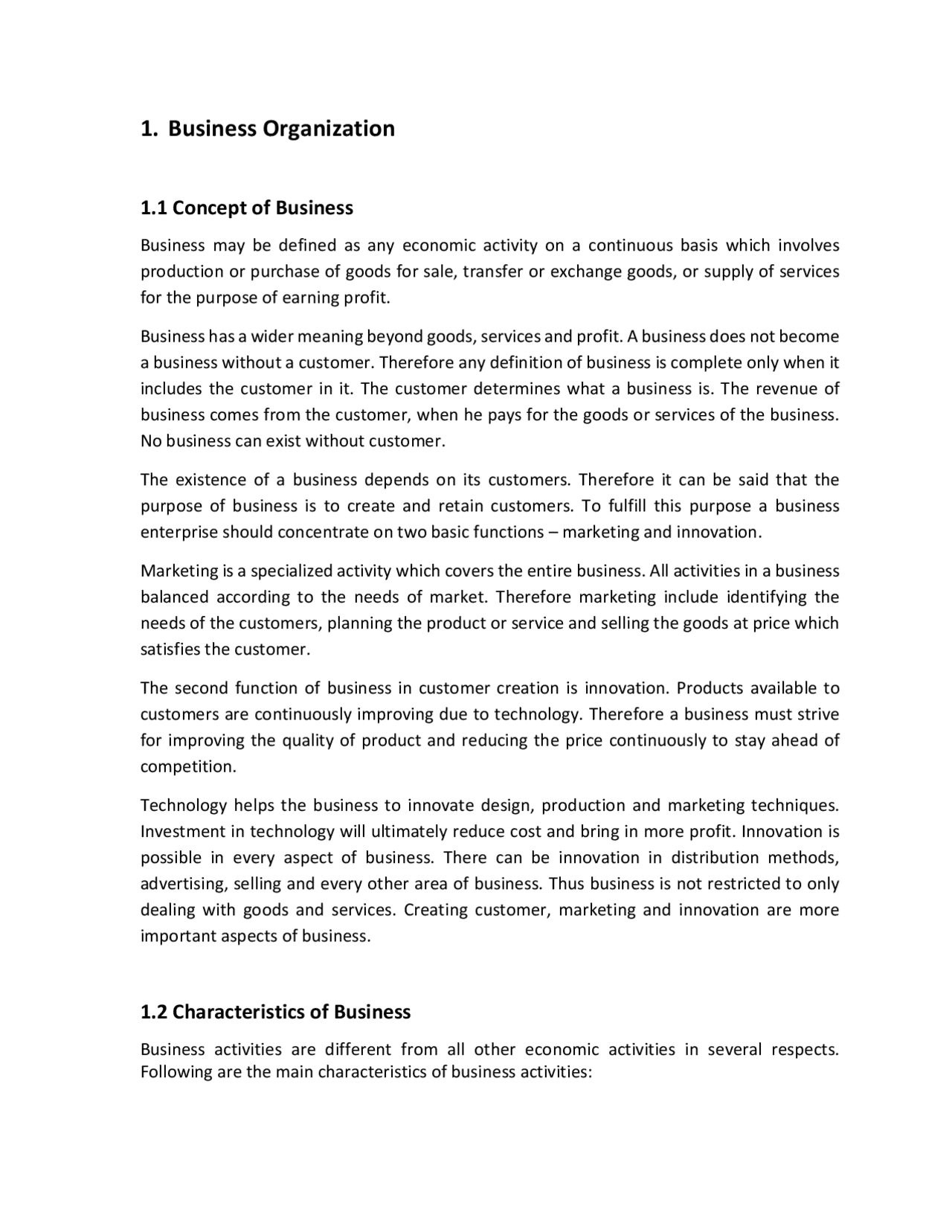 Modern Business Practices Notes Docsity