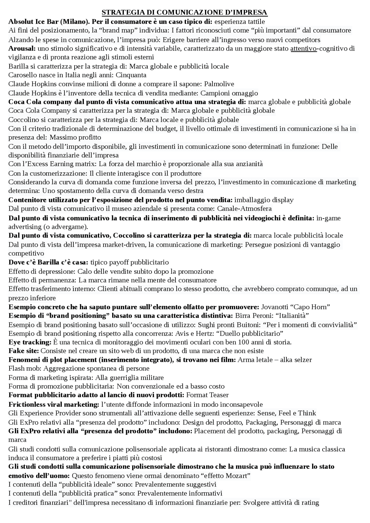Strategie Di Comunicazione Docsity