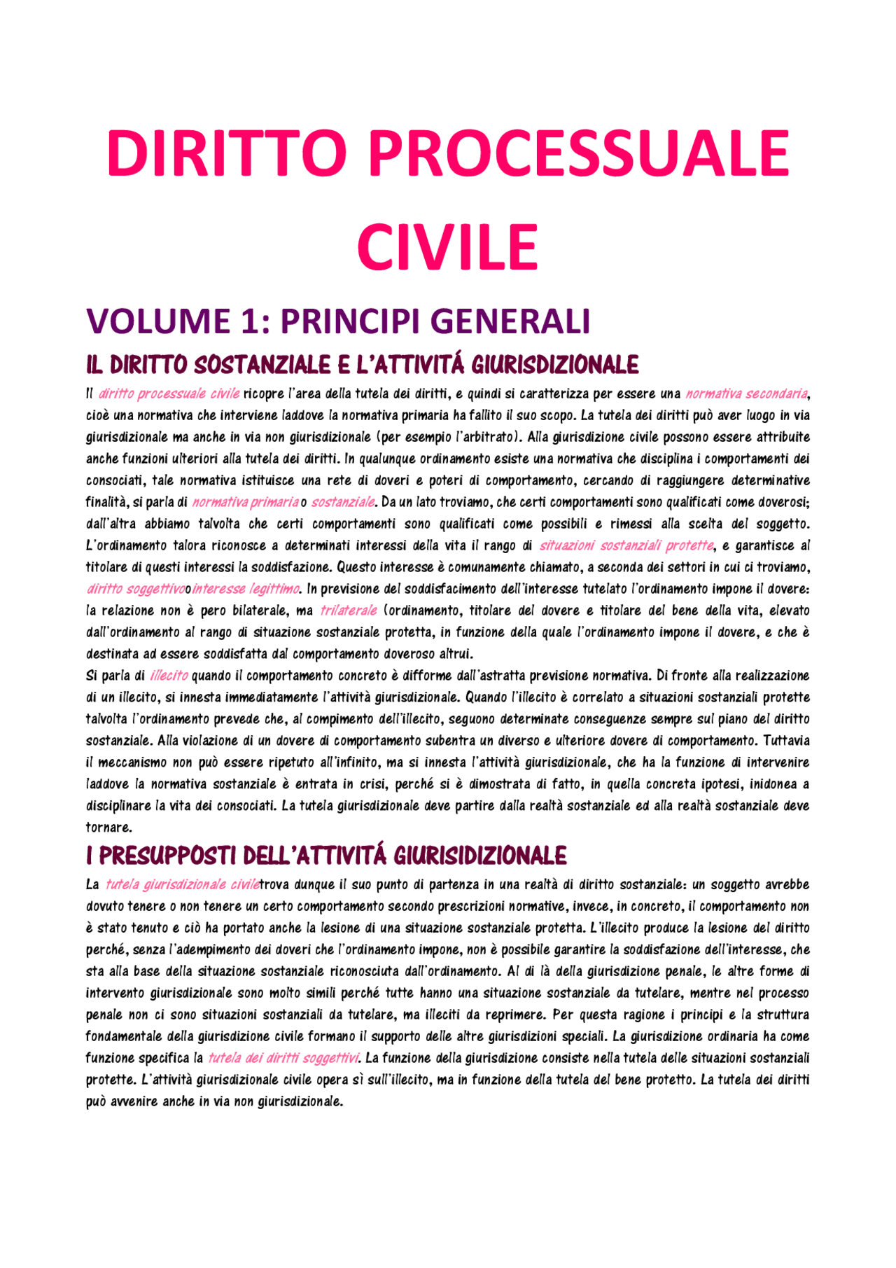 Principi Generali Volume 1 Luiso Docsity