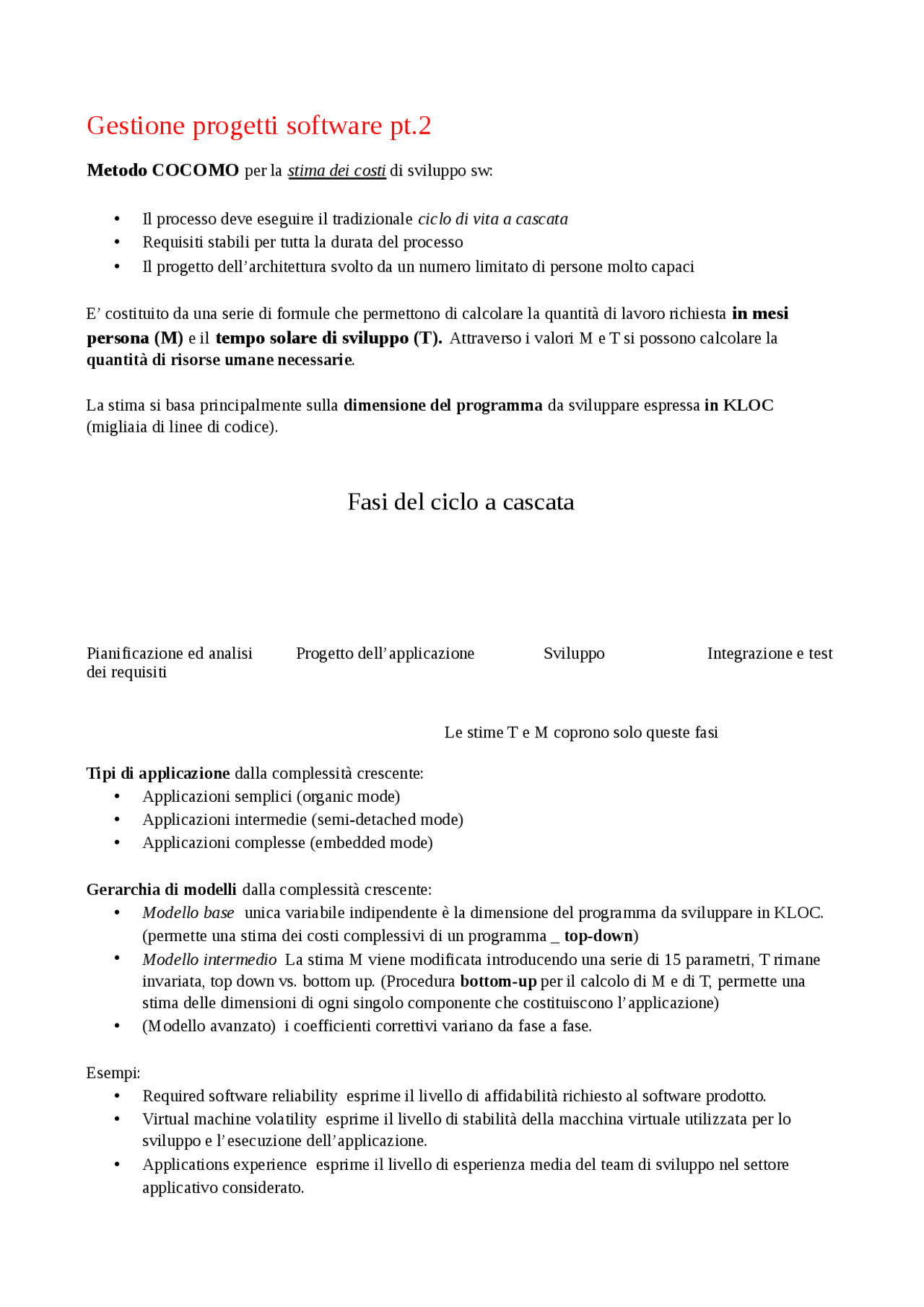 Gestione Progetti Software Docsity