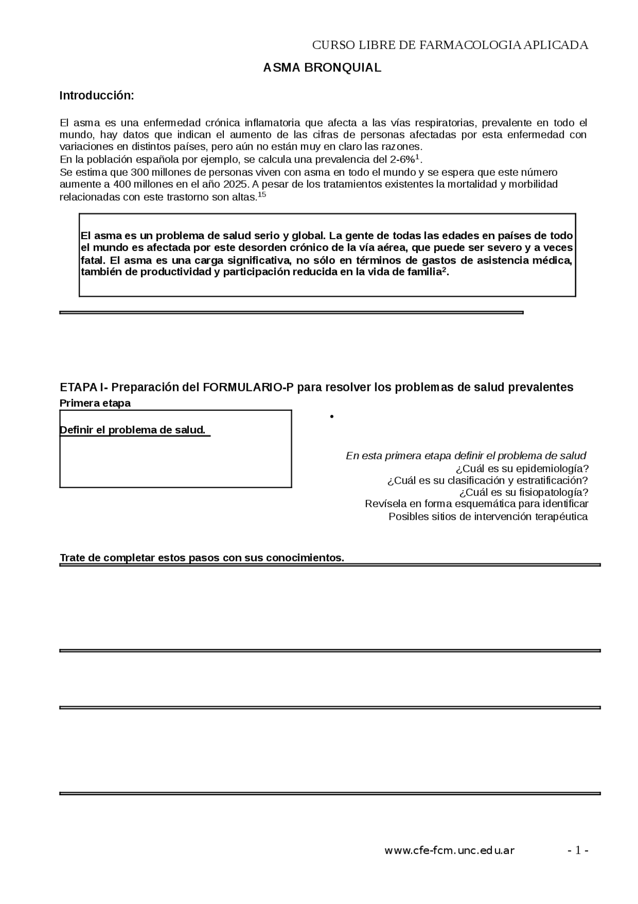 Asma Bronquial Apuntes De Neumología Docsity