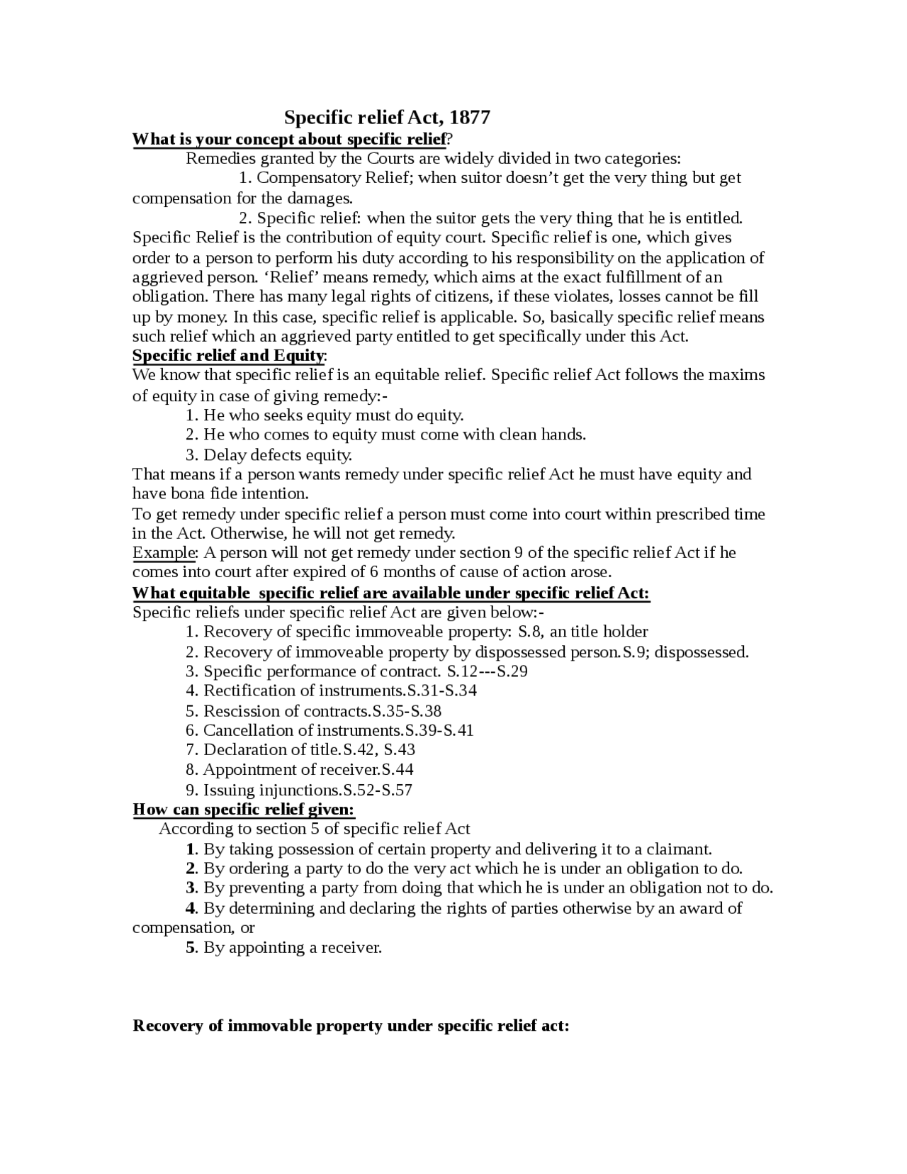 Study notes for law students. - Docsity