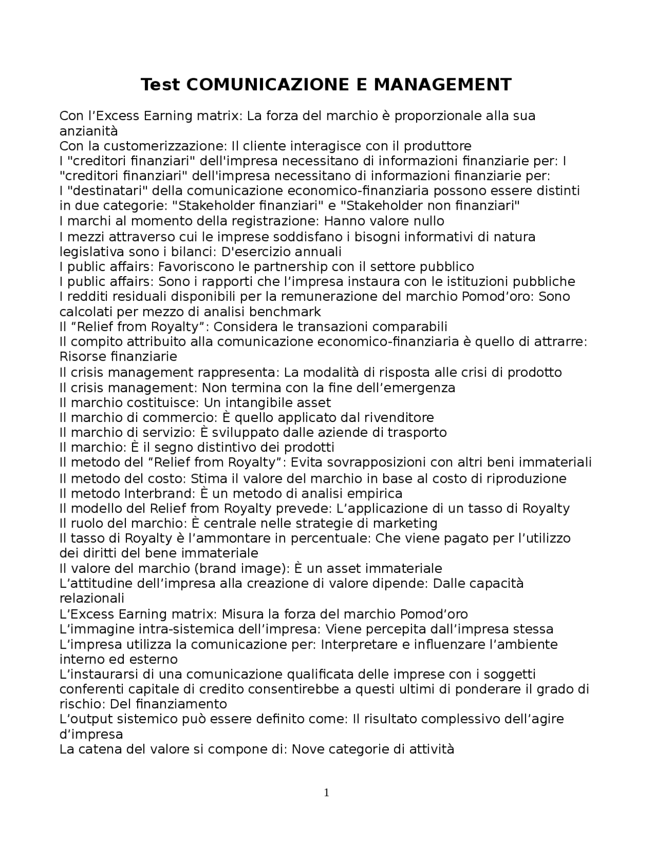 Comunicazione E Management Docsity