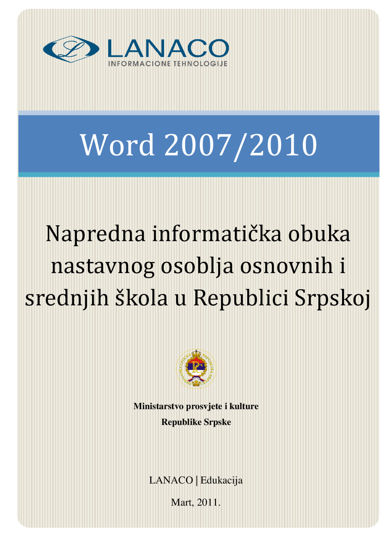 Naprredni Word Skripta Rezime Predlog Računarstvo I Informatika