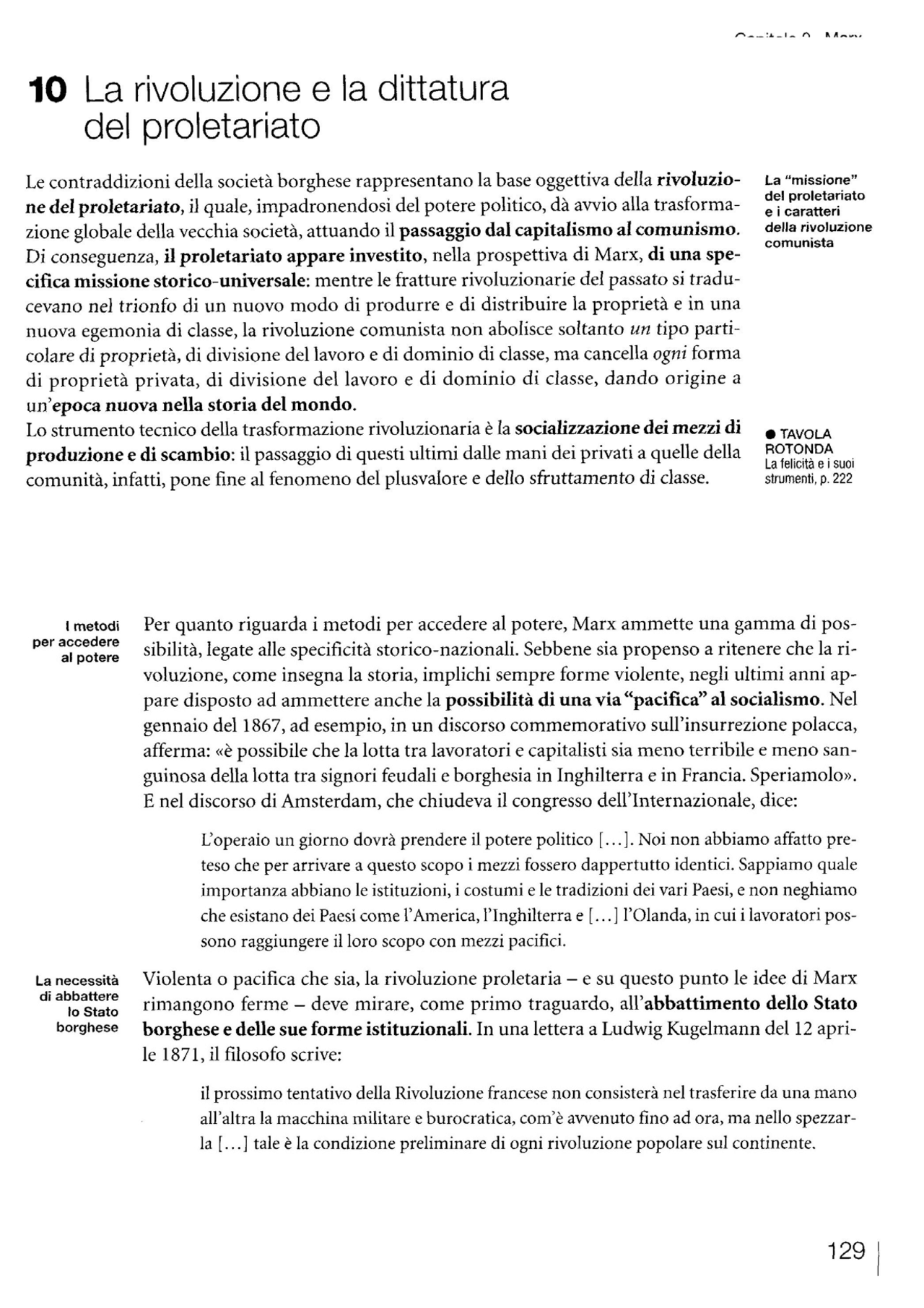 La rivoluzione del proletariato a partire da Marx - Docsity