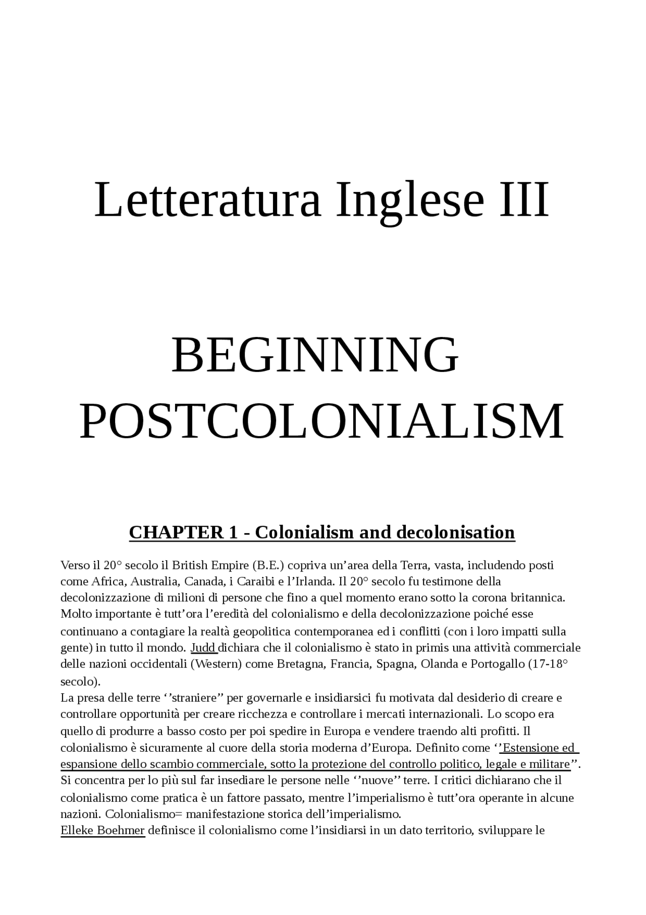 Beginning Postcolonialism John Mcleod Docsity