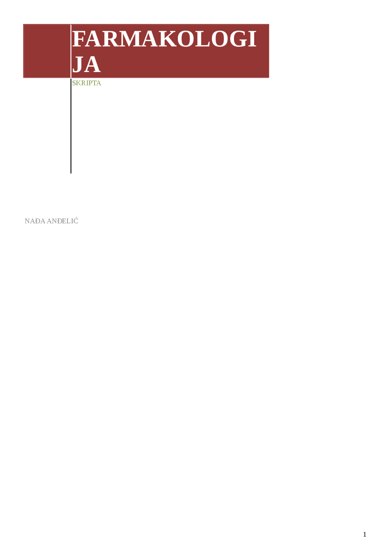 Opšta farmakologija: doziranje lekove, odnos doze i efekta, mehanizam ...