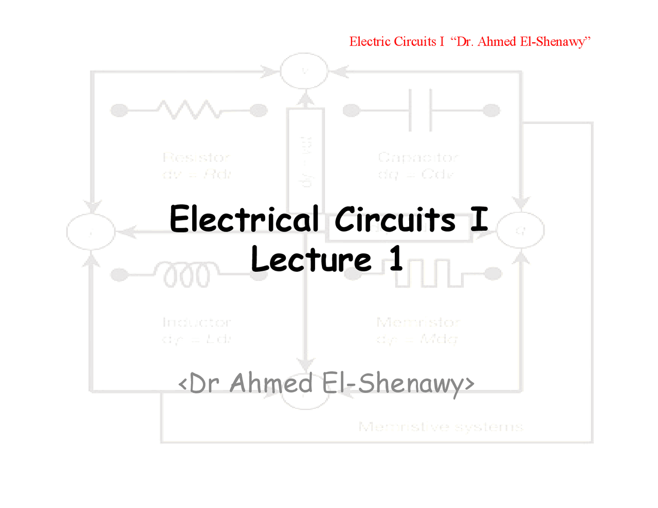 Introduction To Electrical Circuits Docsity