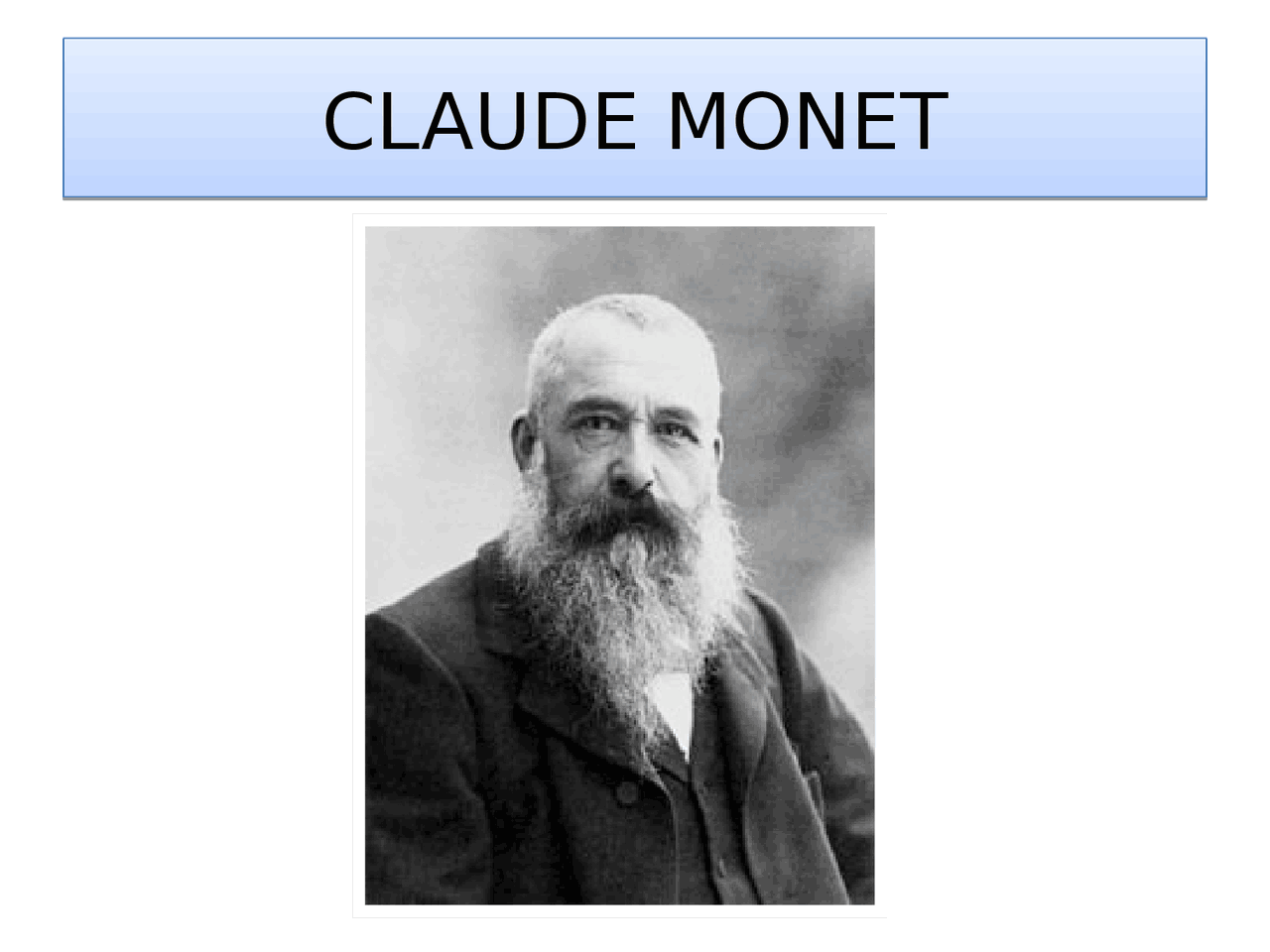 CLAUDE MONET E LE SUE OPERE PRINCIPALI | Appunti di Elementi di storia ...