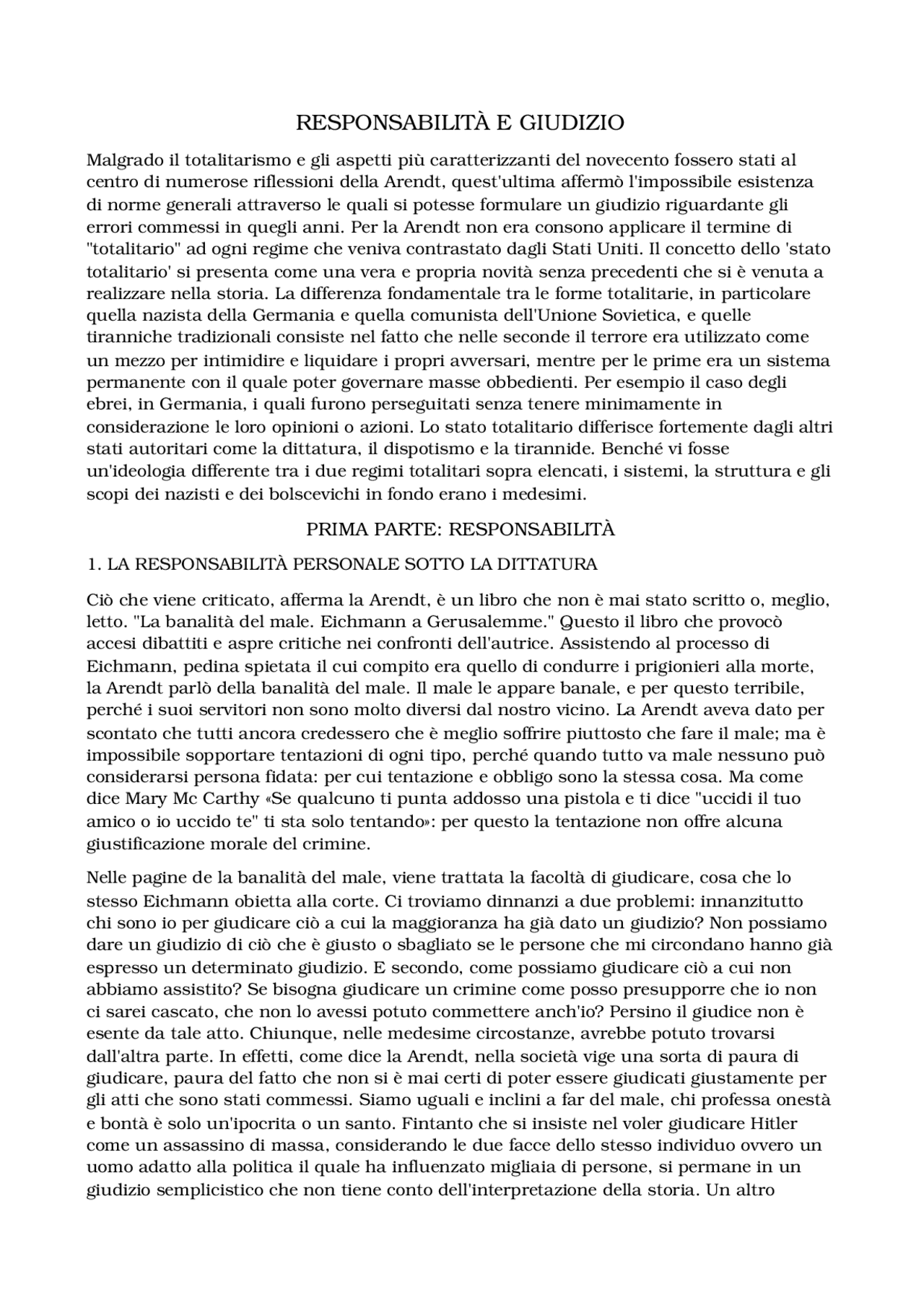 Responsabilità E Giudizio Docsity