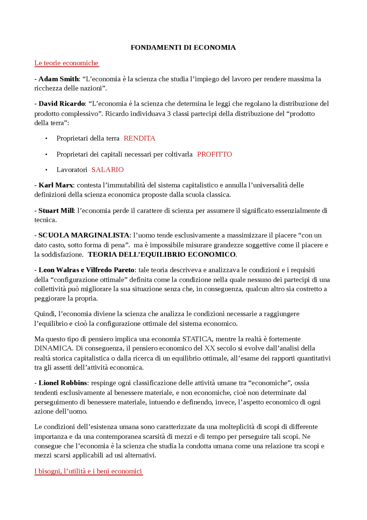 Riassunto Per Lesame Di Estimo Docsity