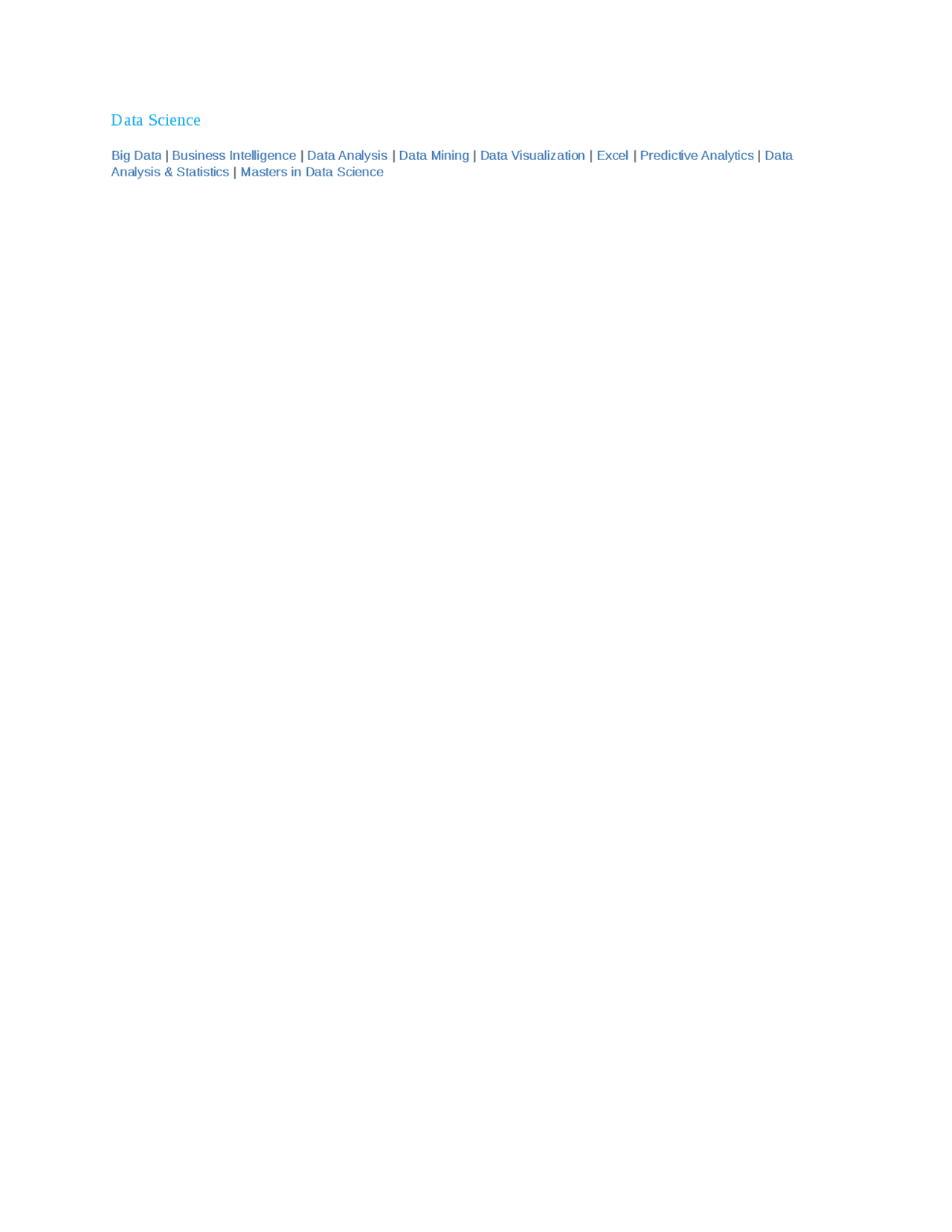 Data Science And Projections Docsity