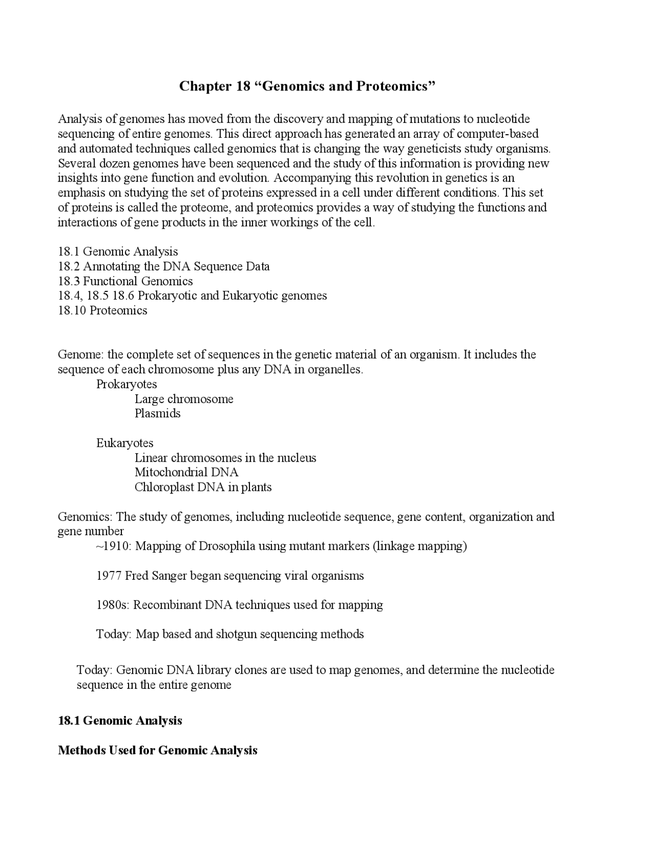 Genomics And Proteomics Outline Socr 330 Docsity
