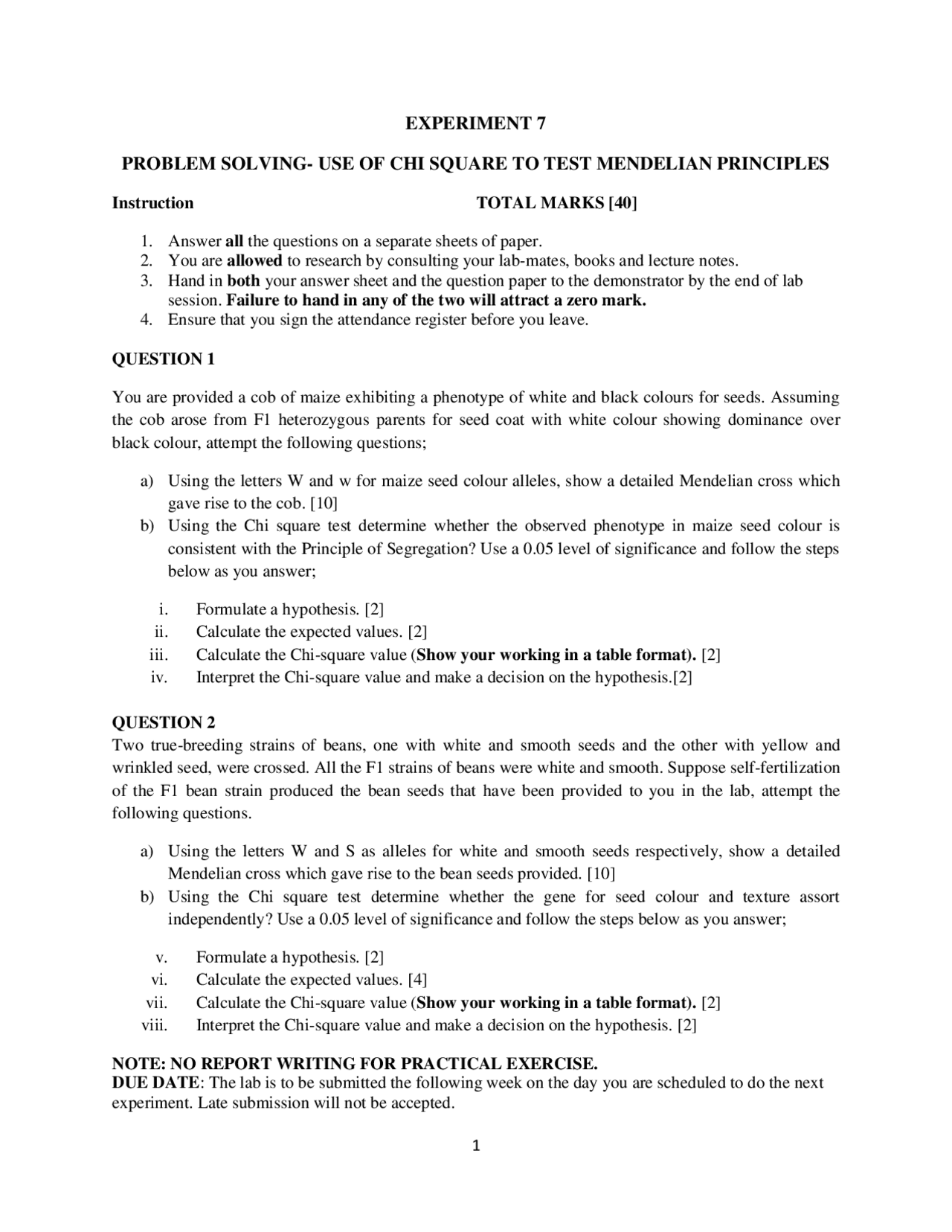 Chi Square Practical Docsity