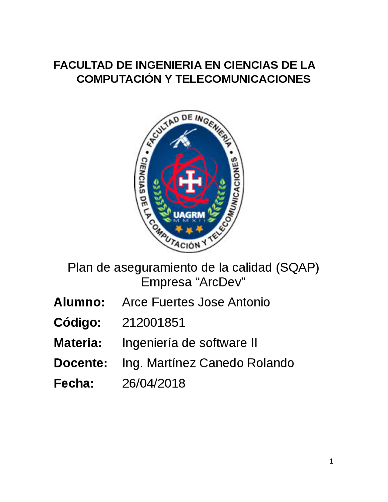 Plan de aseguramiento de la calidad (SQAP) | Guías, Proyectos ...