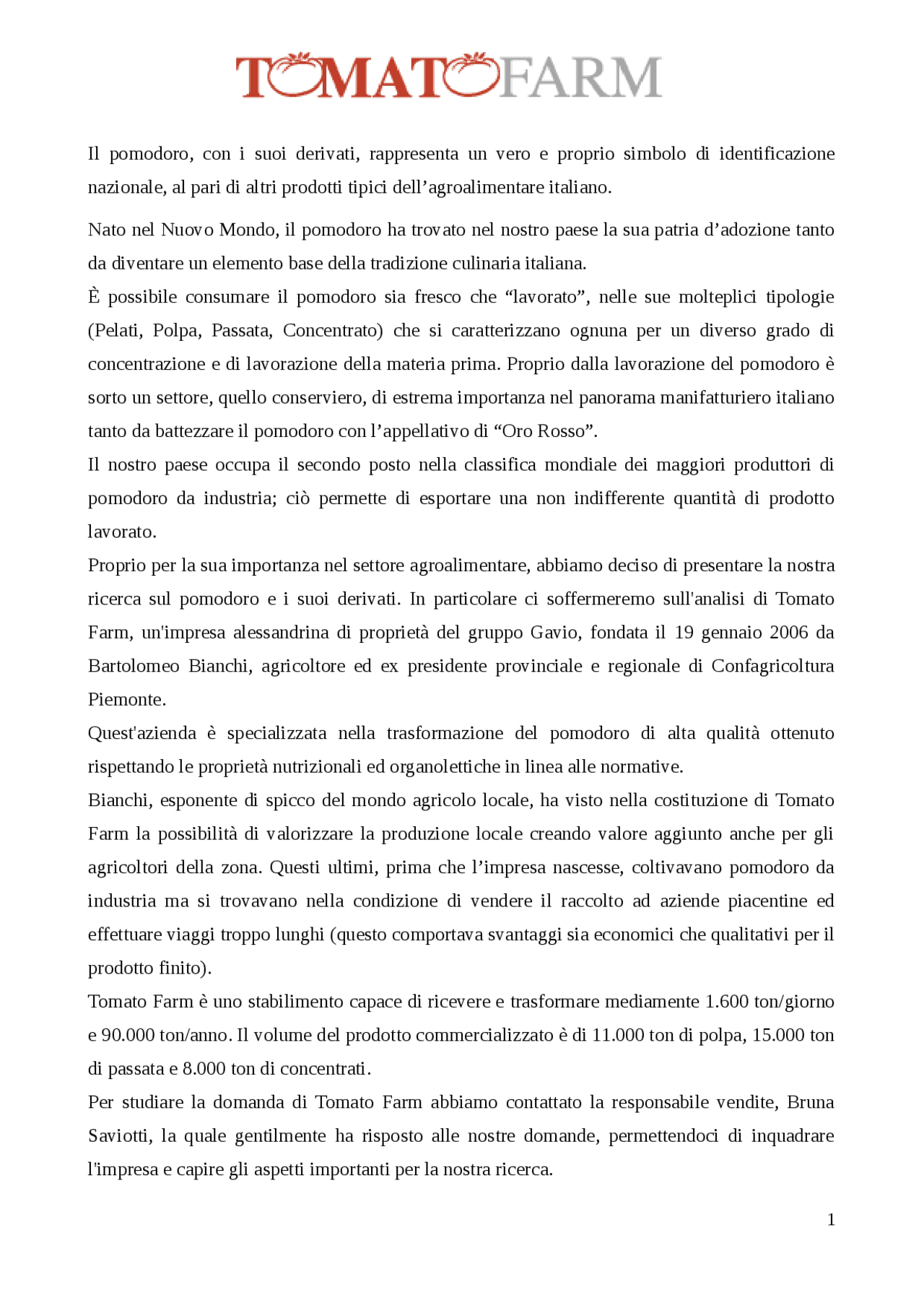 Pomodoro E Tutti Gli Ortaggi Docsity