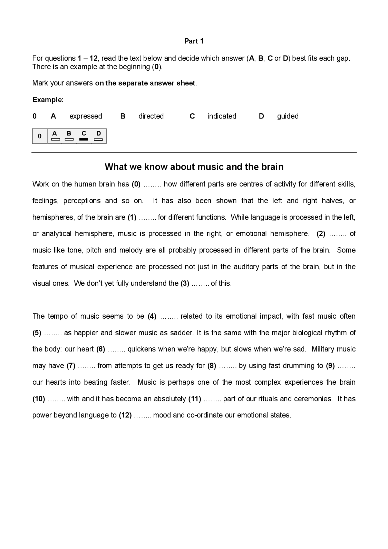 CAE Use of English full test teacher handbook - Docsity