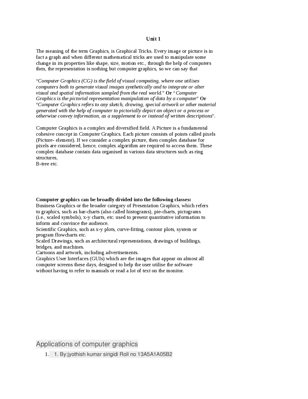 Computer graphics..... | Exams Computer Graphics | Docsity