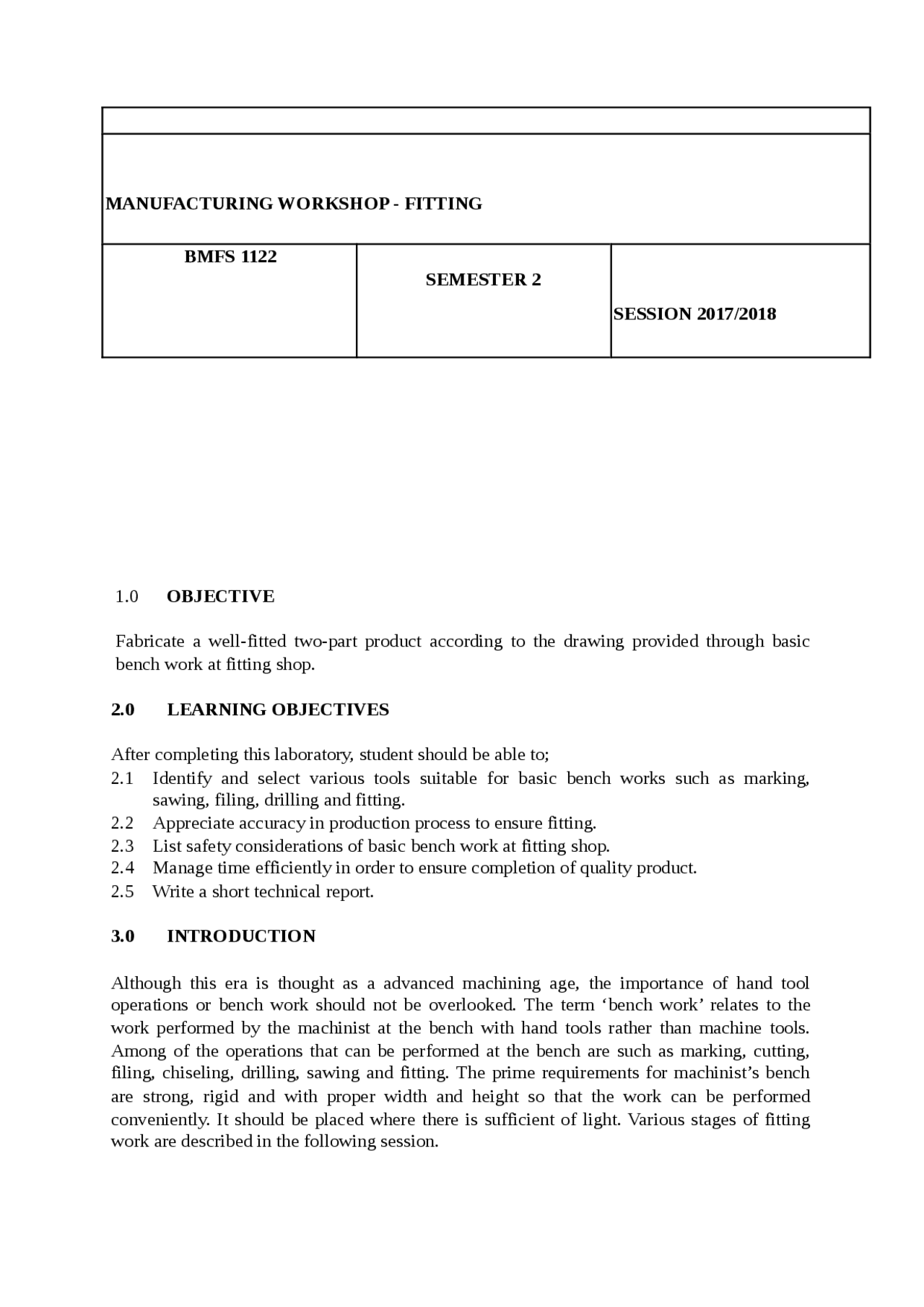 Fitting Report For Utem And For All Docsity