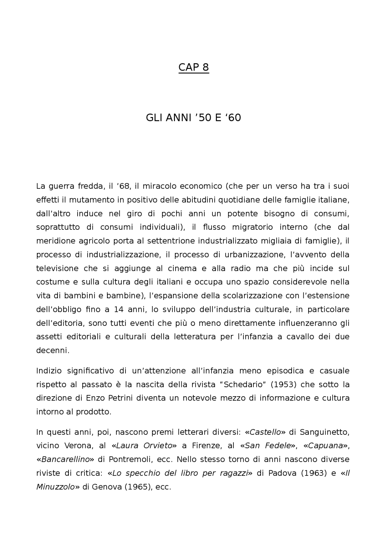 Letteratura Per Linfanzia Docsity