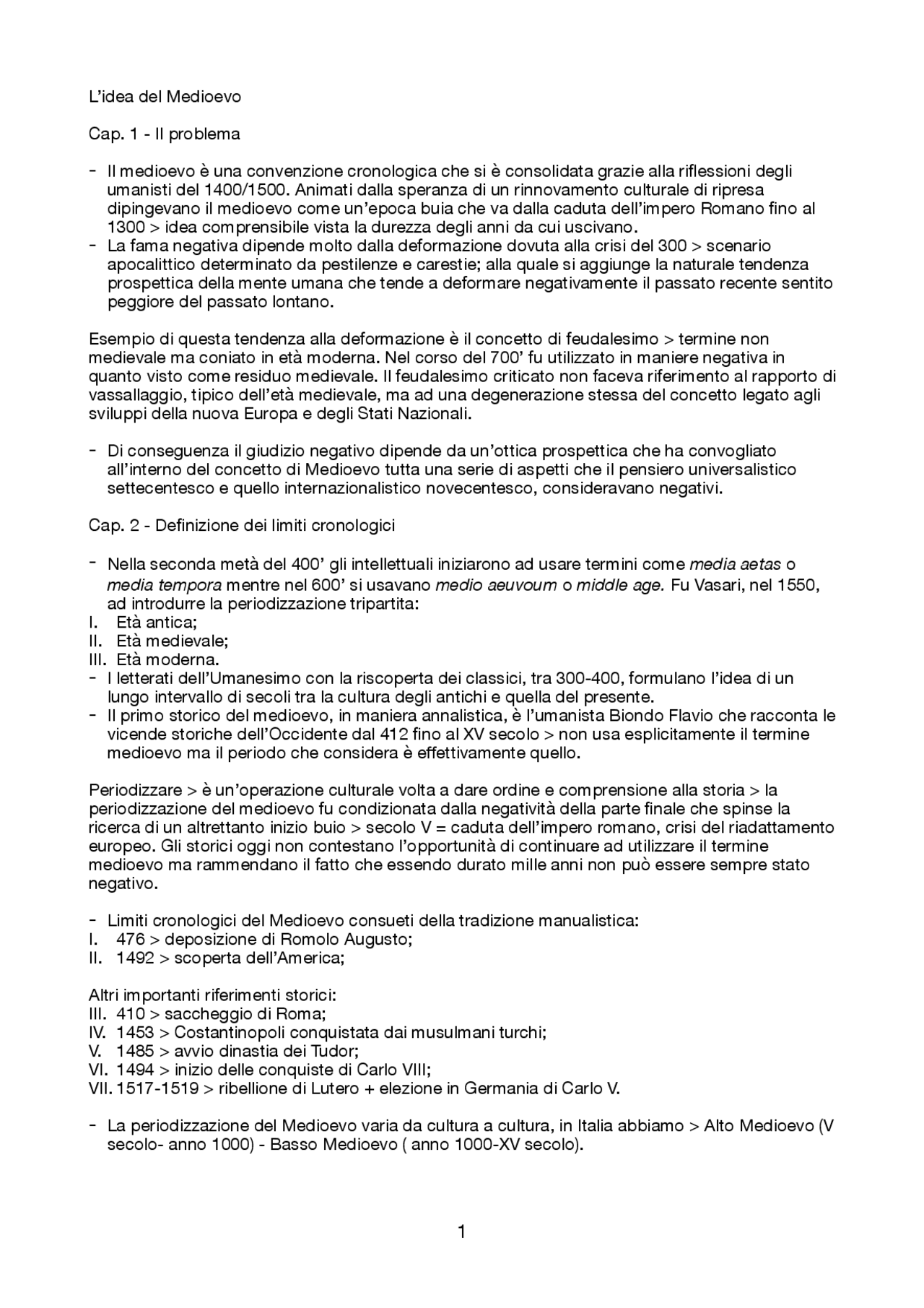 Riassunto Dettagliato De Lidea Di Medioevo Giuseppe Sergi Docsity