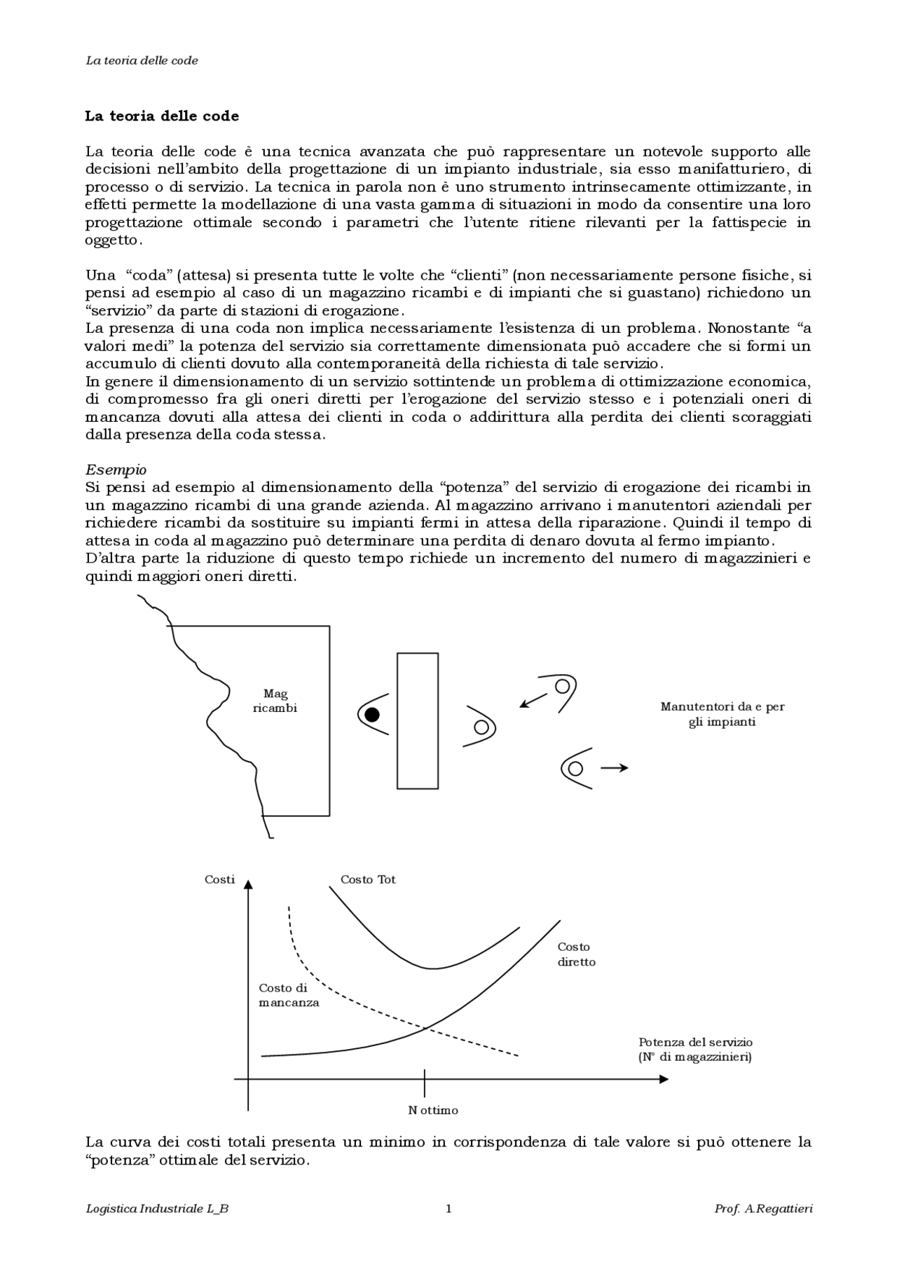 Dispensa sulla teoria delle code - Docsity