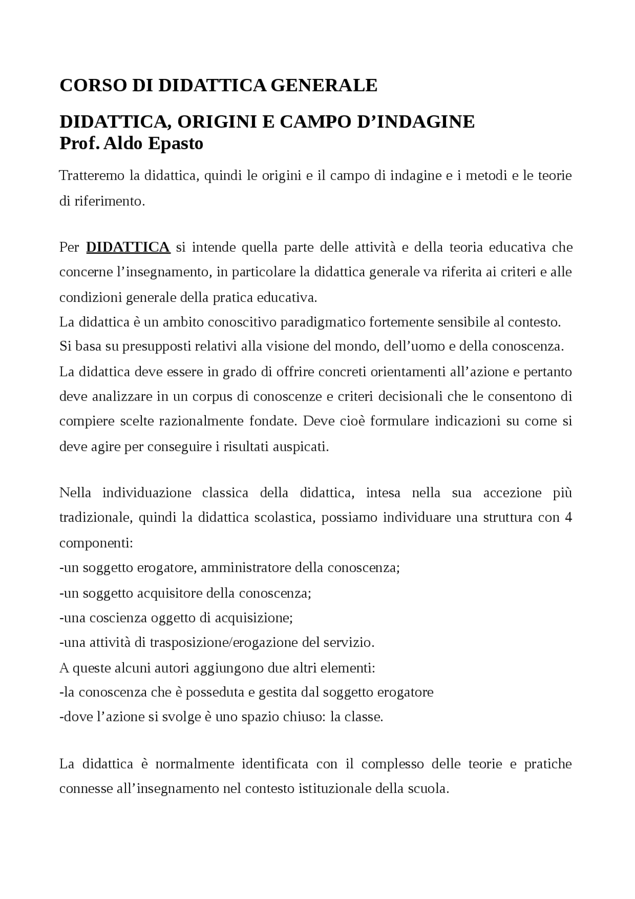 Didattica Generale