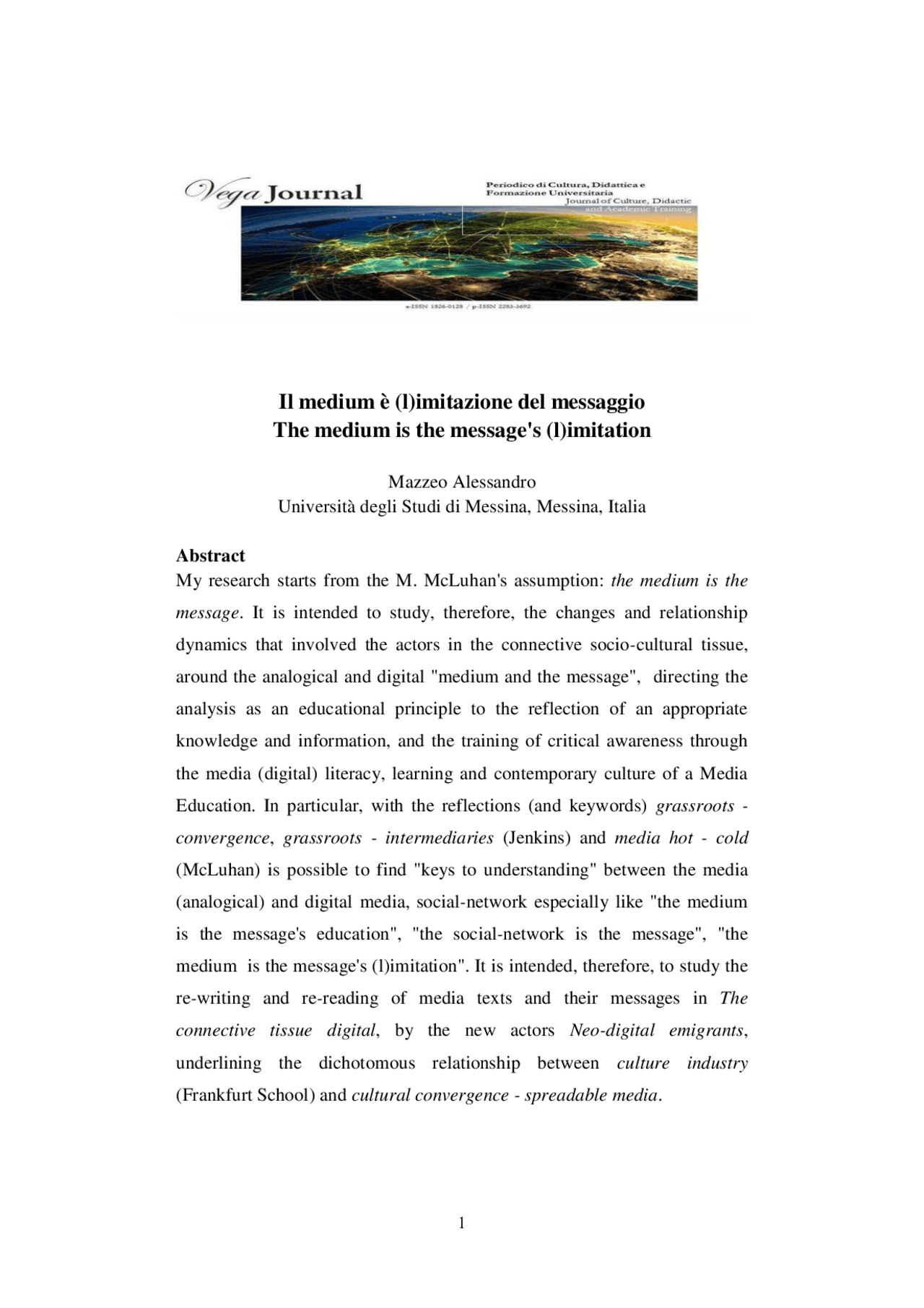 Il Medium E Il Messaggio Docsity