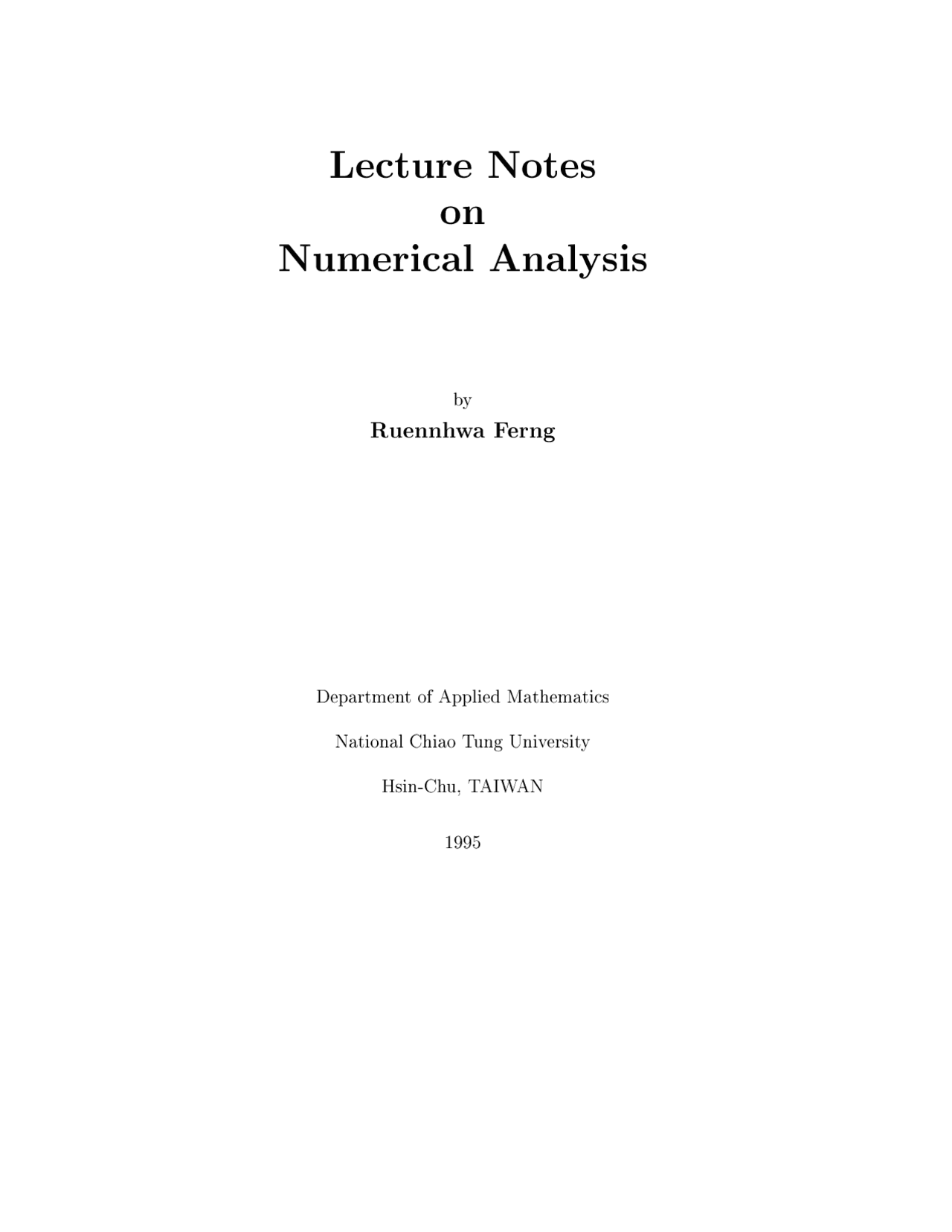 Numerical Analysis Notes Docsity