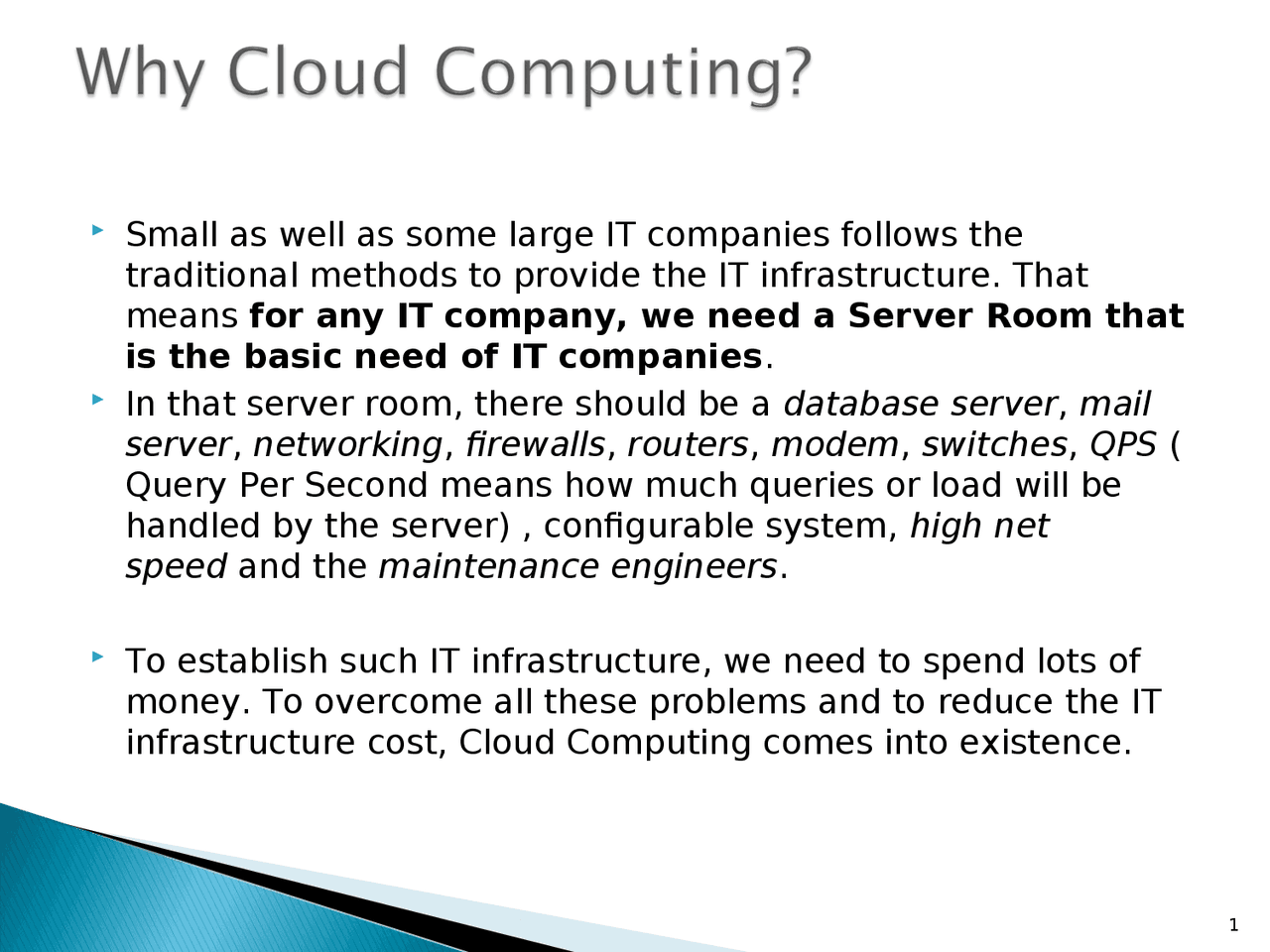 Cloud computing characterstics - Docsity