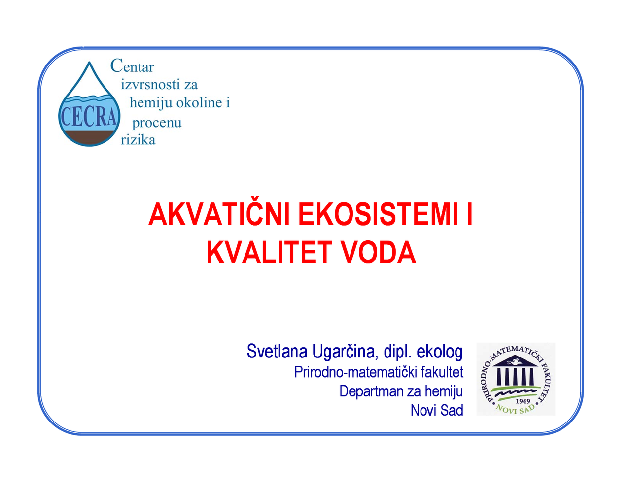 Akvatični(vodeni)ekosistemi | Beleške' predlog Ekologija i zaštita ...