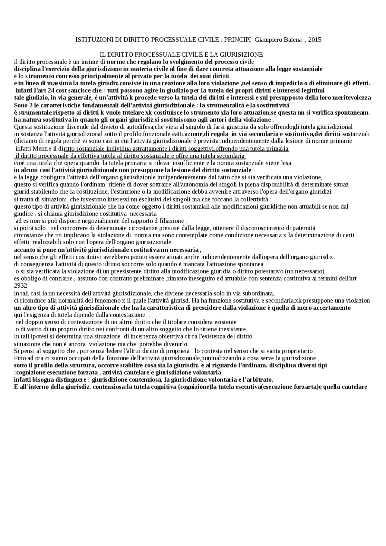 Diritto Processuale Civile Parte Prima Docsity