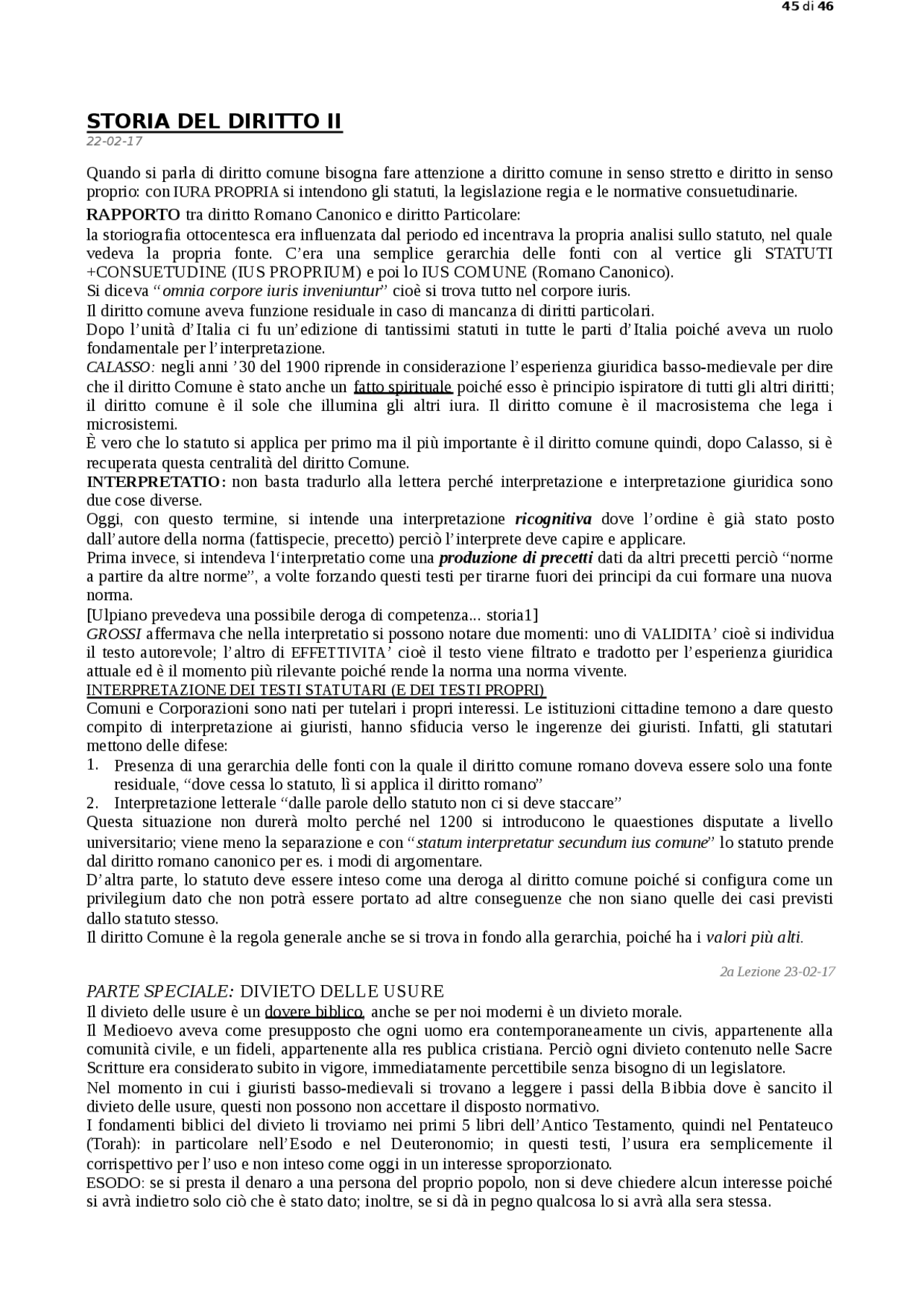 Storia Del Diritto Ii Prof Landi Docsity