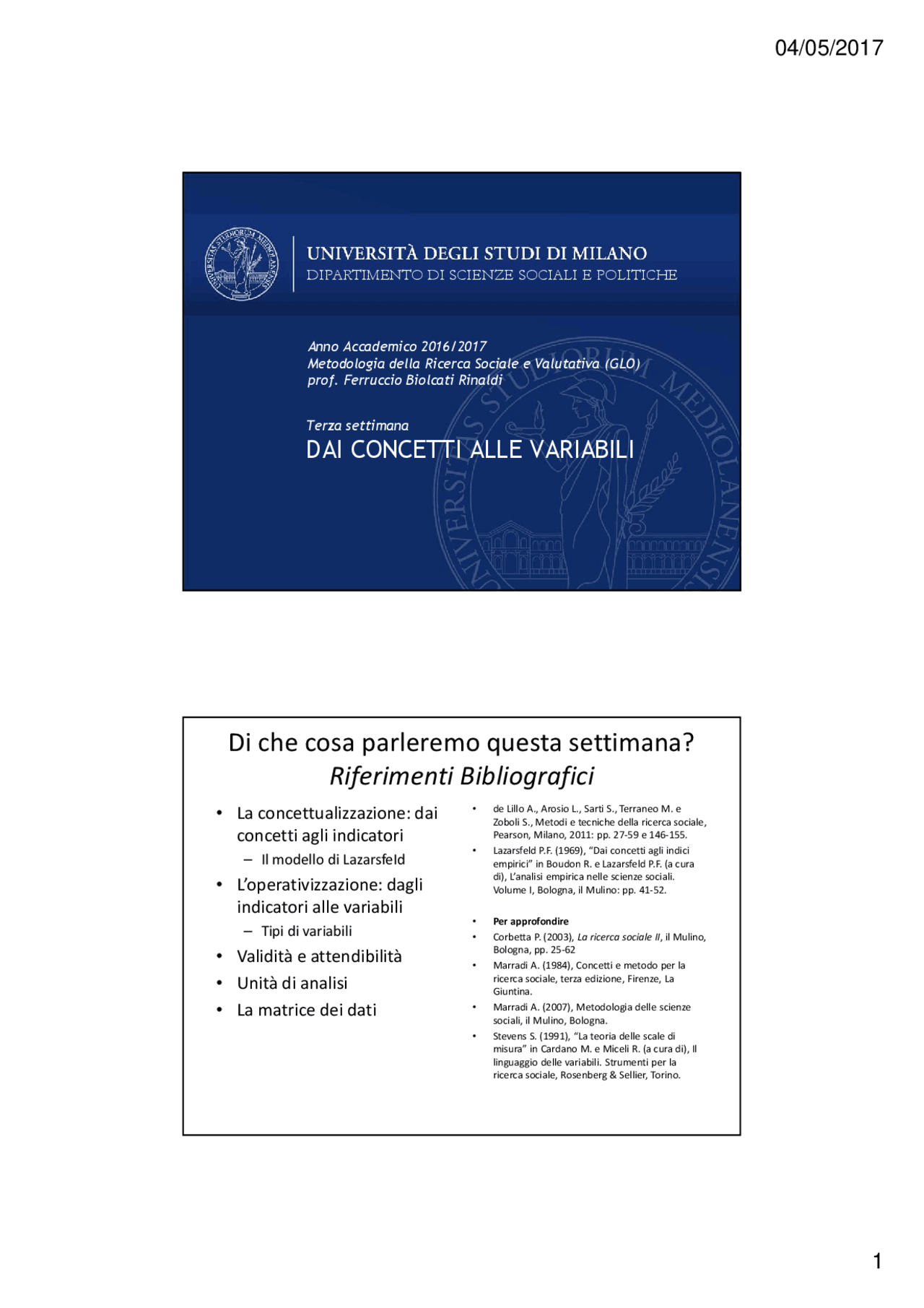 Ricerca Quantitativa Docsity