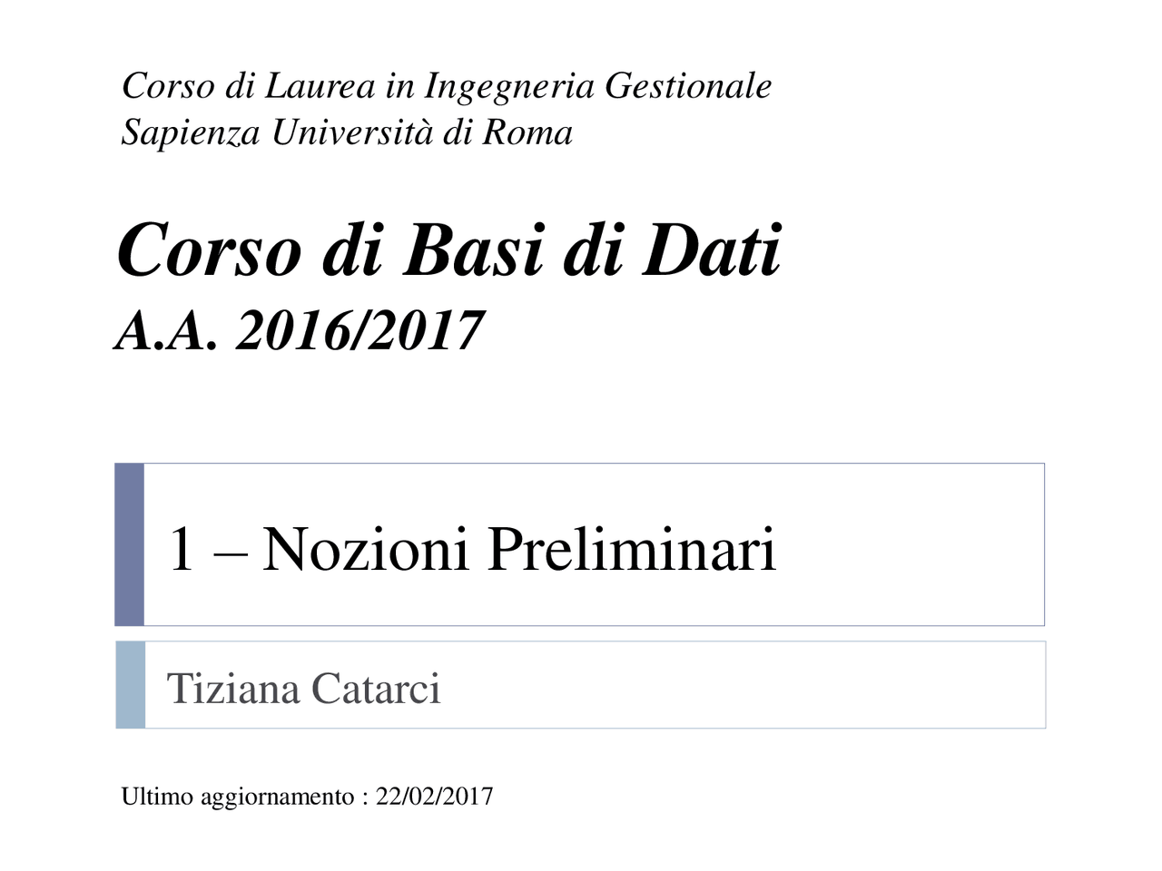 Algebra Relazionale Basi Di Dati Docsity